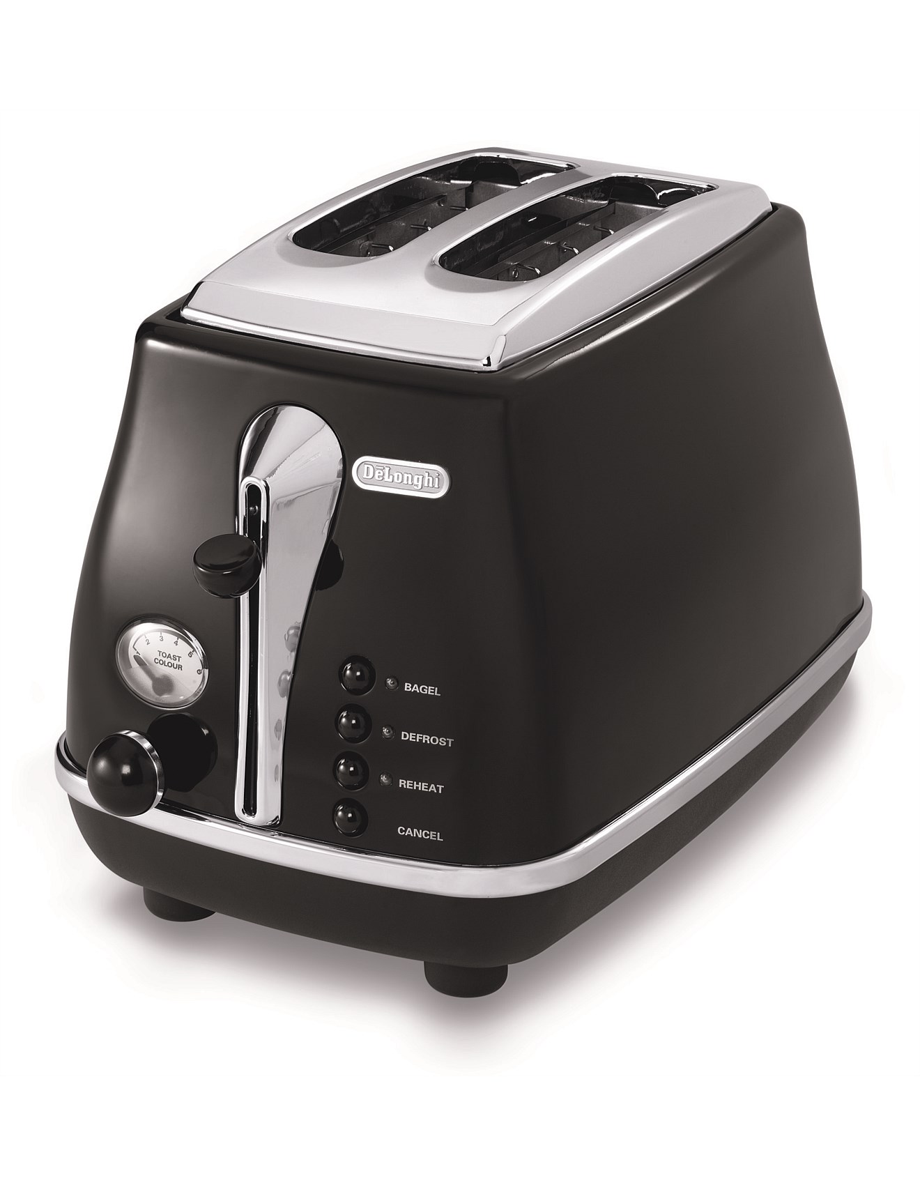 Delonghi Cto2003bk Icona 2 Slice Toaster -Black | David Jones