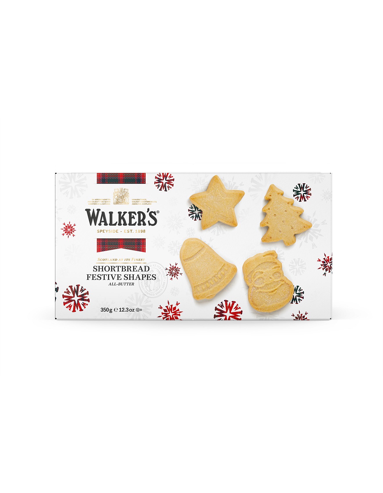 Walkers Festive Shapes Shortbread 350g | David Jones