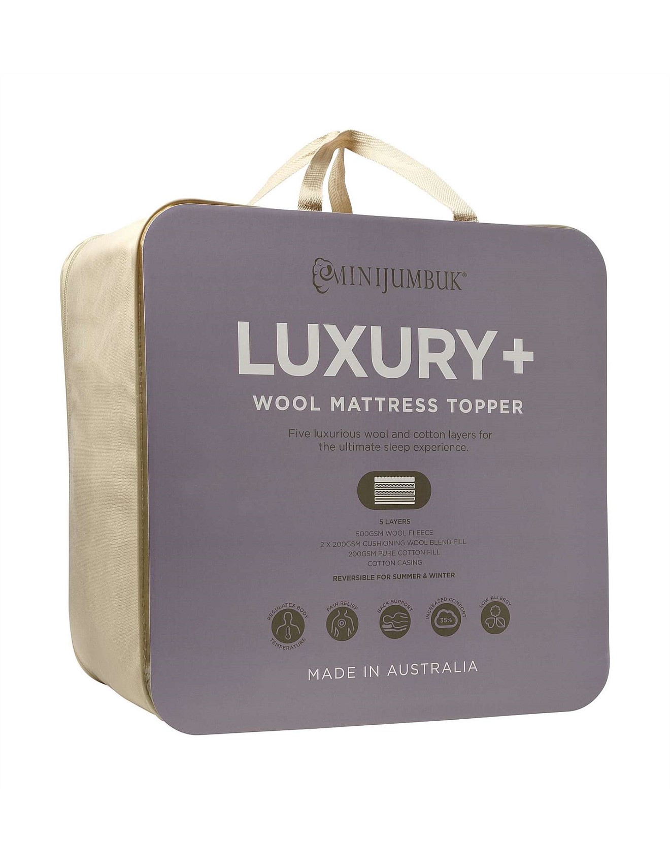 Minijumbuk Luxury Australian Wool Topper Queen | David Jones
