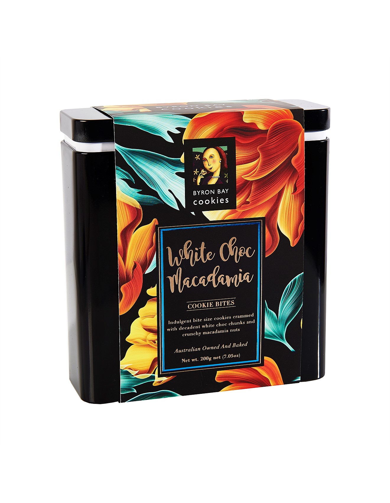 Byron Bay Cookies White Chocolate Chunk and Macadamia Cookie Tin ...