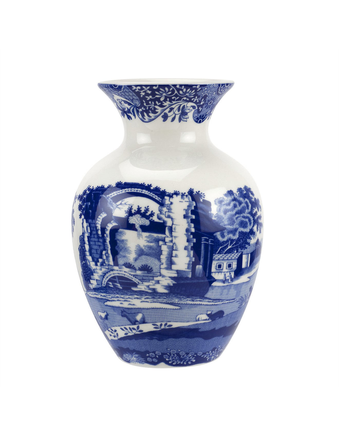 Spode Blue Italian Vase | David Jones