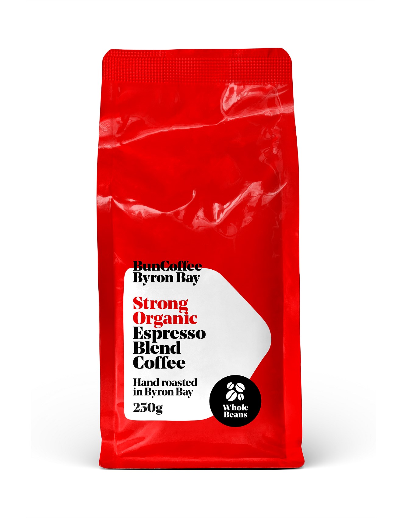 Bun Coffee Strong Espresso Blend 100% Organic Whole Bean 250g | David Jones