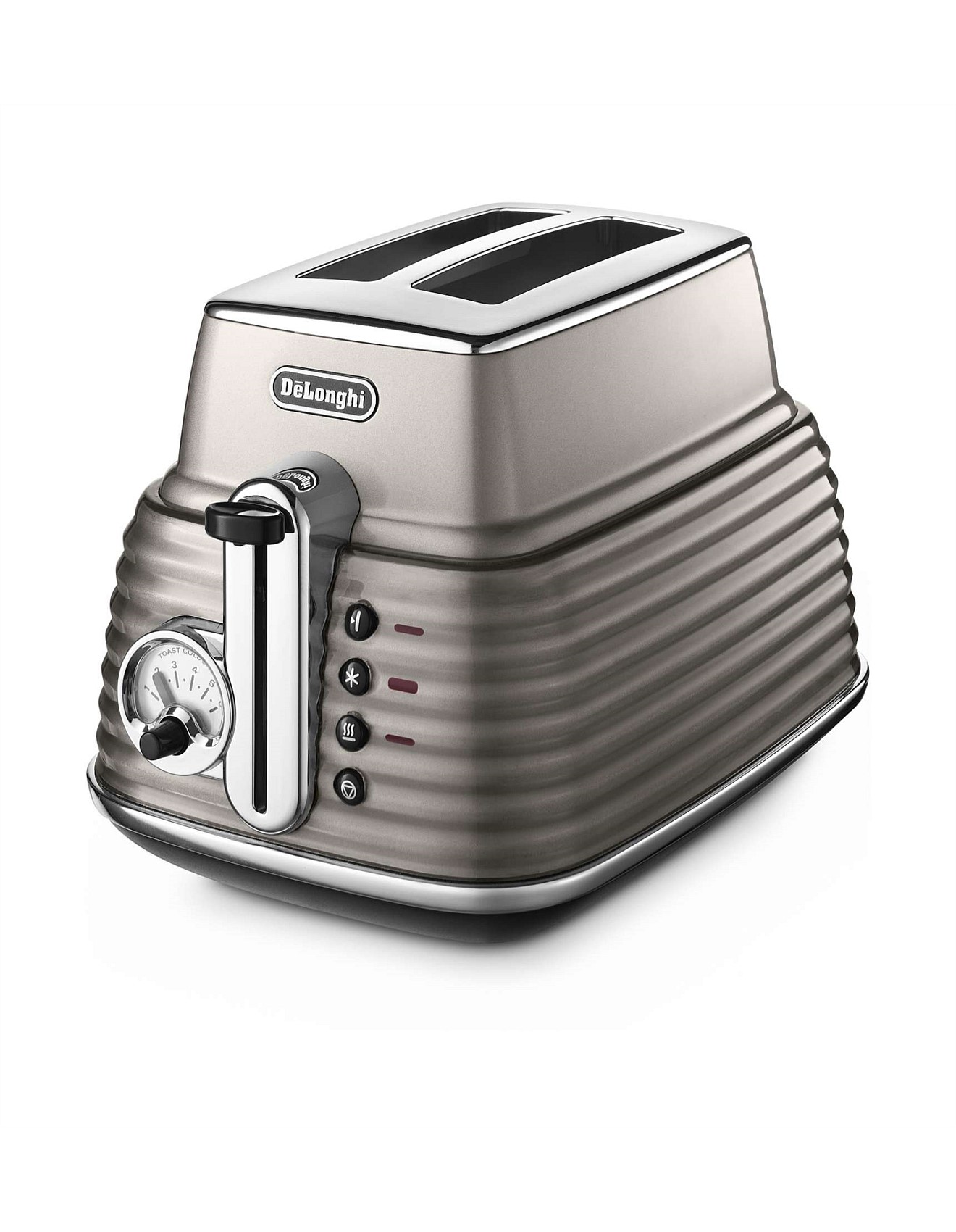Delonghi Scultura Bronze Beige 2 Slice Toaster | David Jones