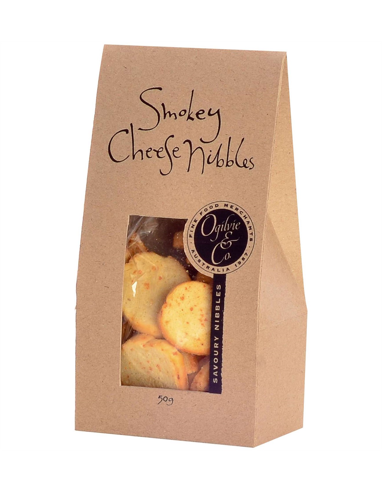 Ogilvie & Co Smokey Cheese Nibbles In Tent 50g | David Jones
