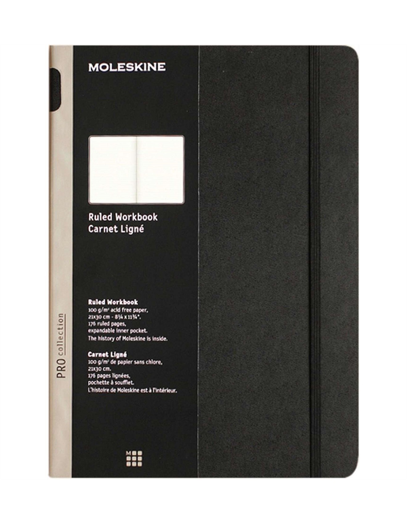 Moleskine A4 Workbook, Ruled, Black | David Jones