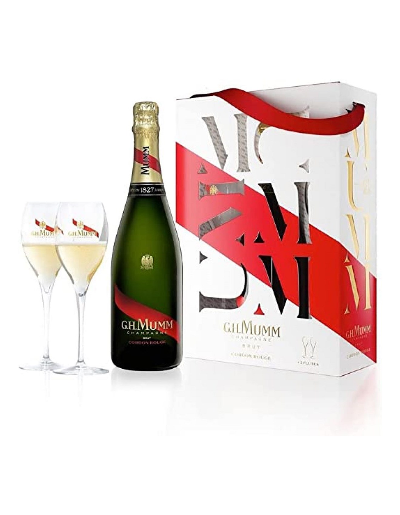 G. H. Mumm Mumm Cordon Rouge Nv Twin Flute Set | David Jones