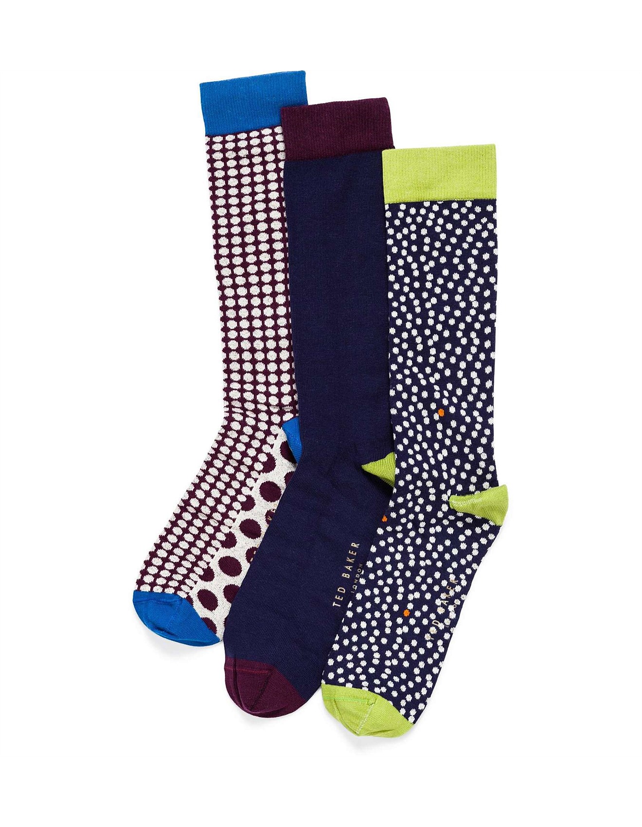 Ted Baker Plain and Spot Sock Pack | David Jones