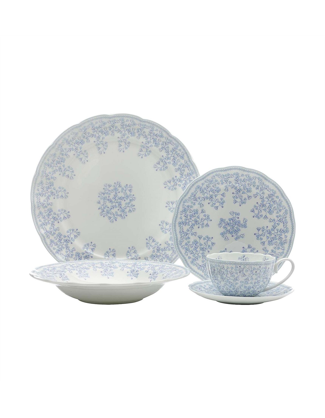 Maxwell & Williams Charming Blue Bells 20 Piece Dinner Set | David Jones