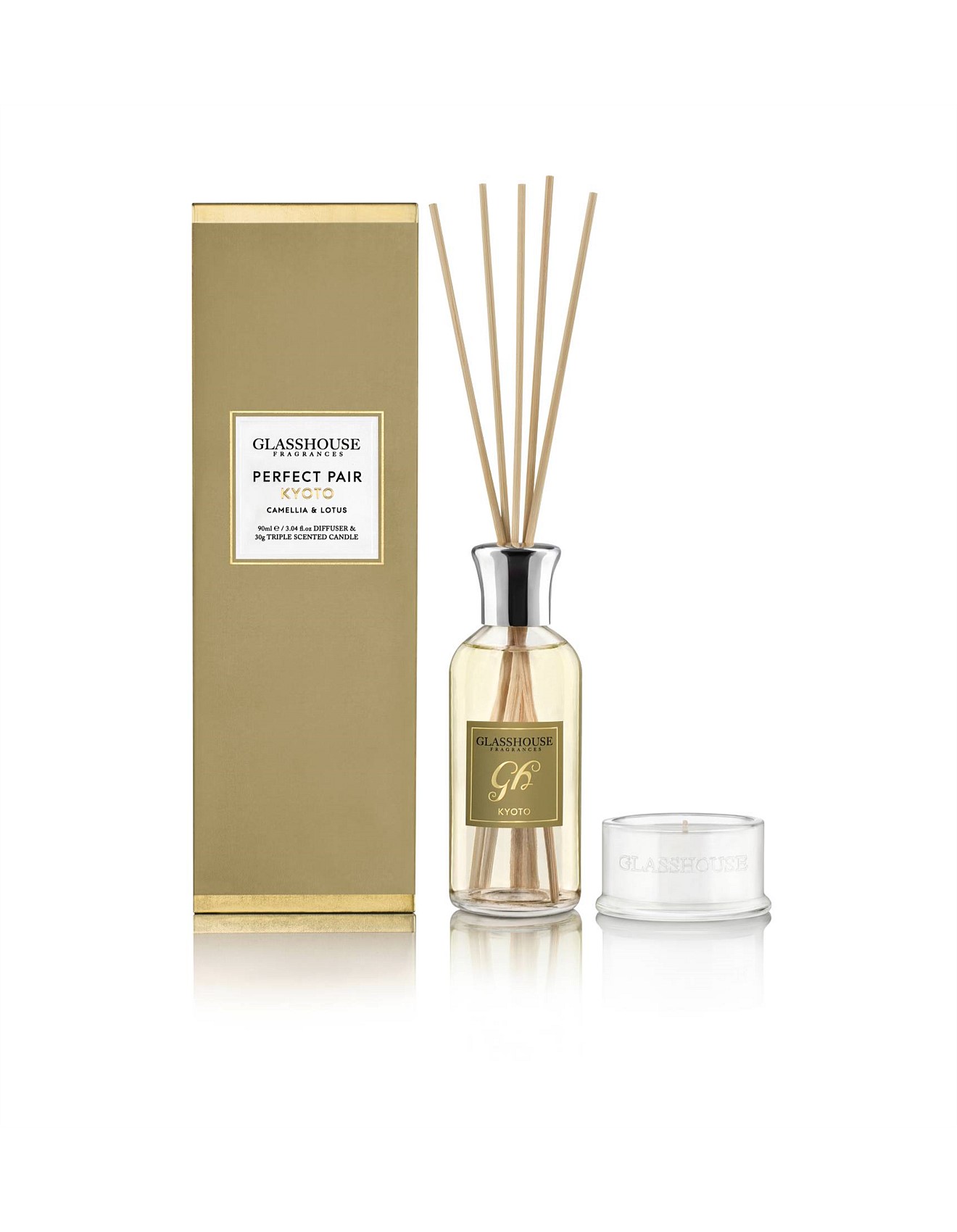 Glasshouse Fragrances Kyoto Introductory Pack -90ml Fd/30g Candle ...