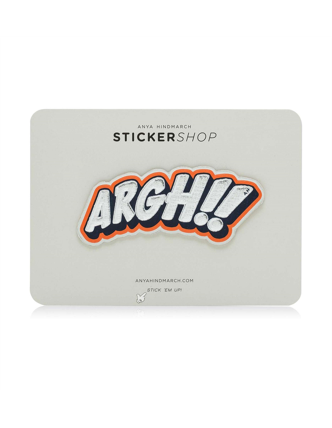 Anya Hindmarch Stickers -Symbol Argh In Silver Metallic Capra | David Jones
