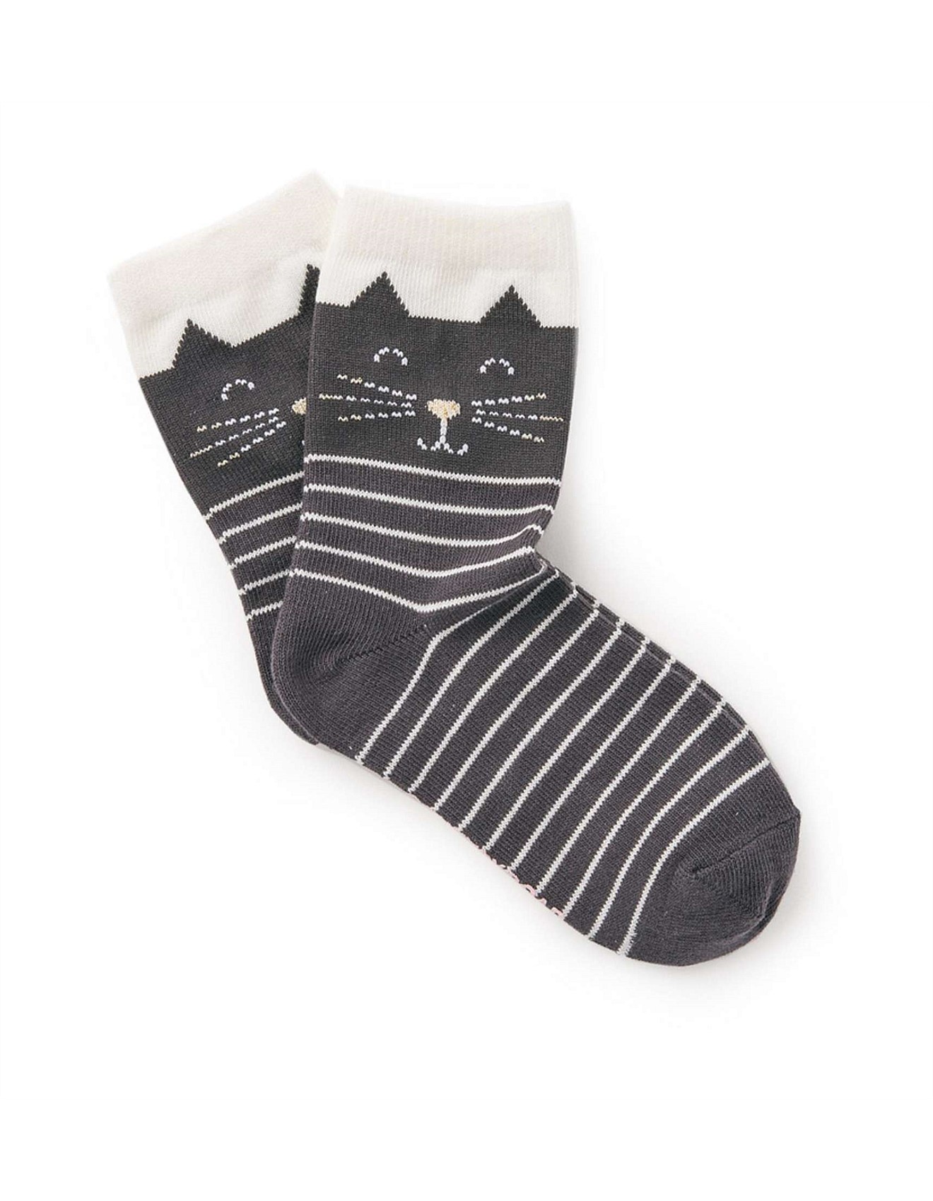 Country Road Cat Face Socks | David Jones