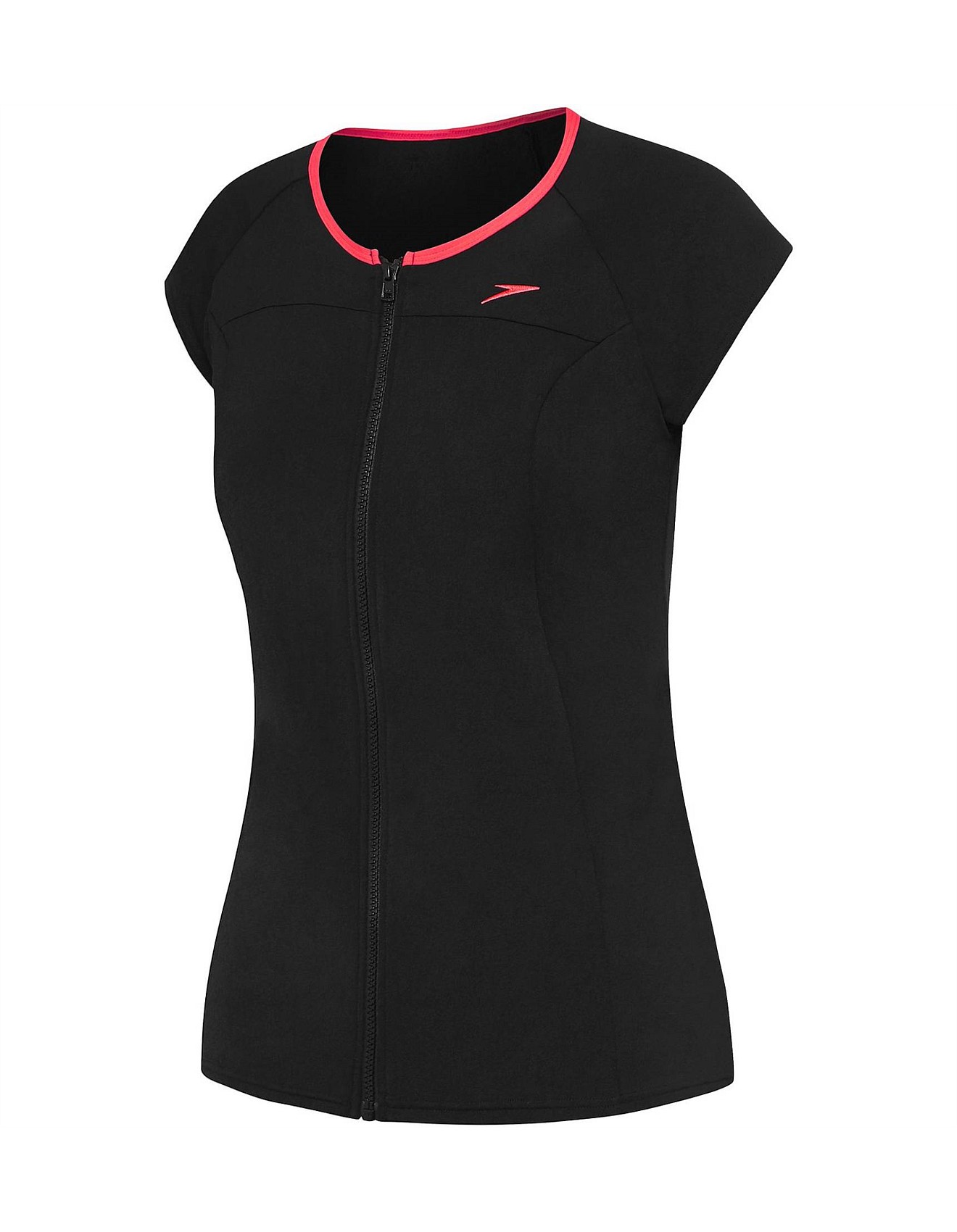 Speedo Cap Sleeve Rash Vest With Zip | David Jones