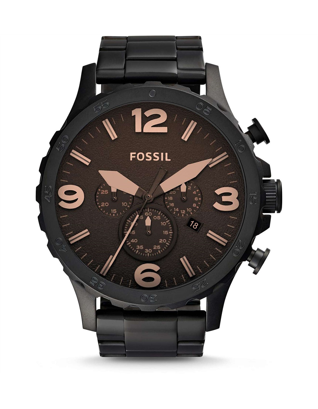 Fossil Nate Black Watch | David Jones