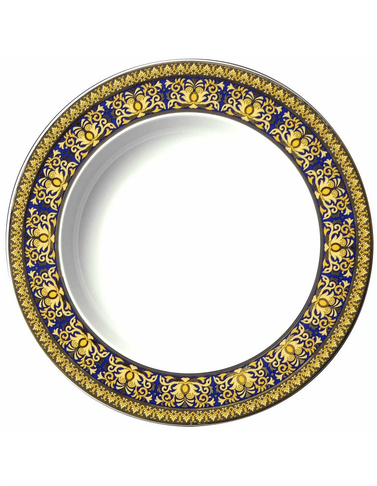 Versace Medusa Blue Deep Plate 22cm | David Jones