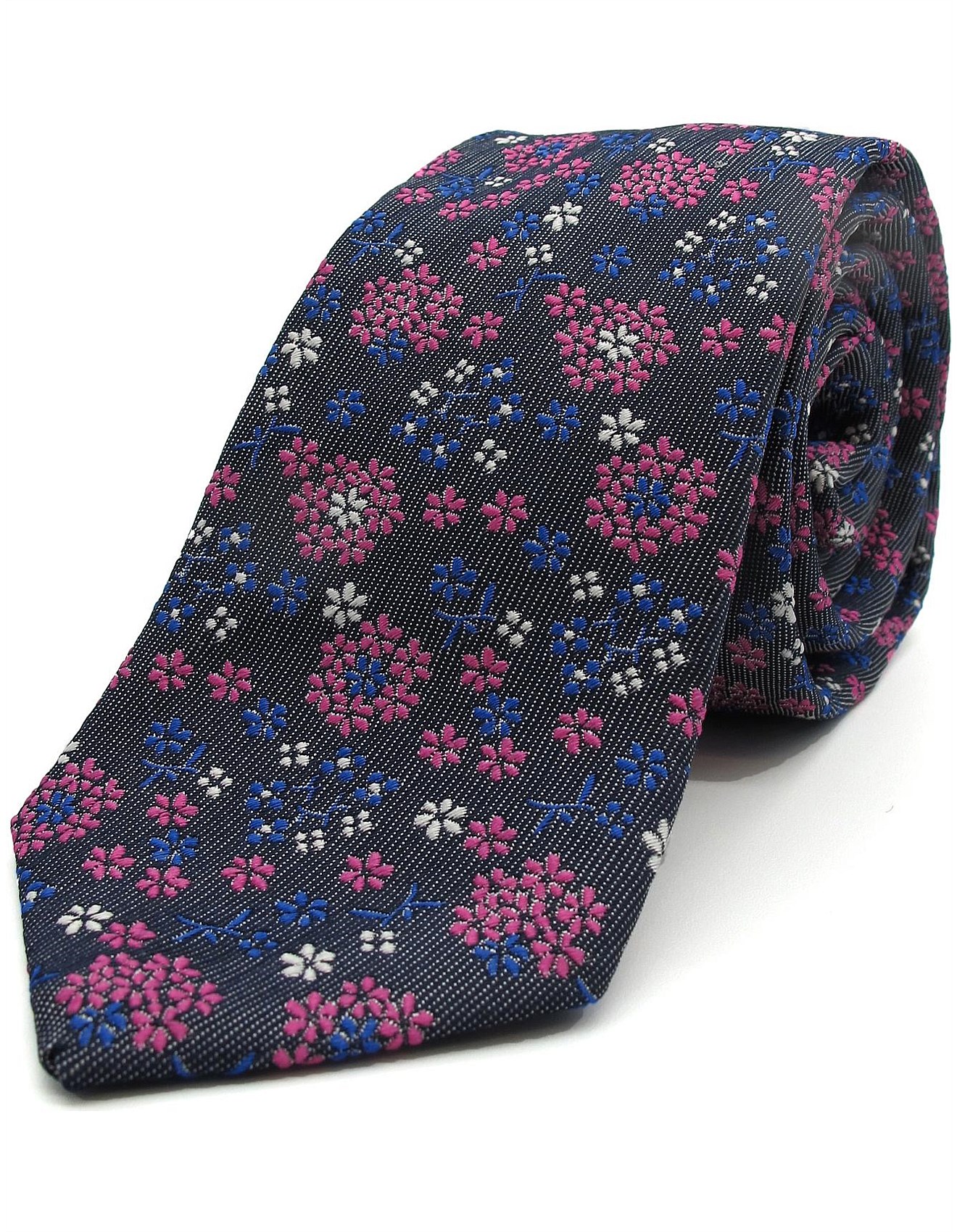 Nigel Lincoln Circular Floral Tie | David Jones