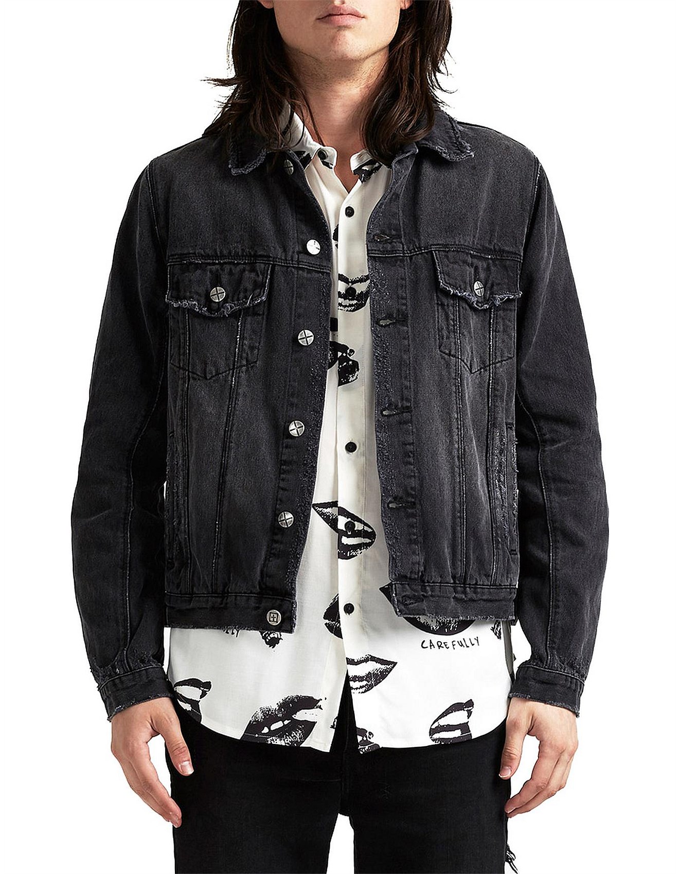 Ksubi Classic Beaten Up Black Jacket | David Jones
