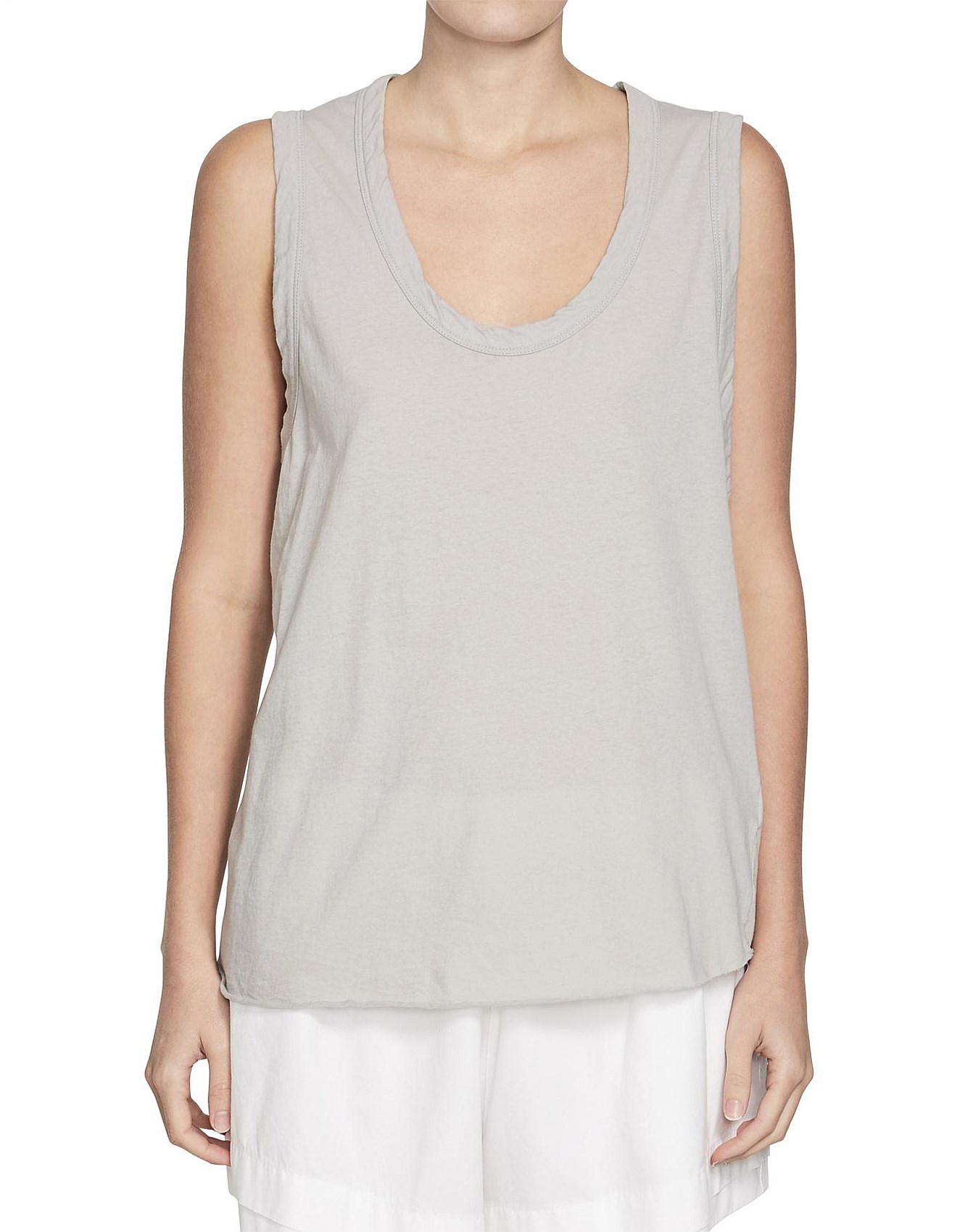 Bassike Detailed T.back Tank | David Jones