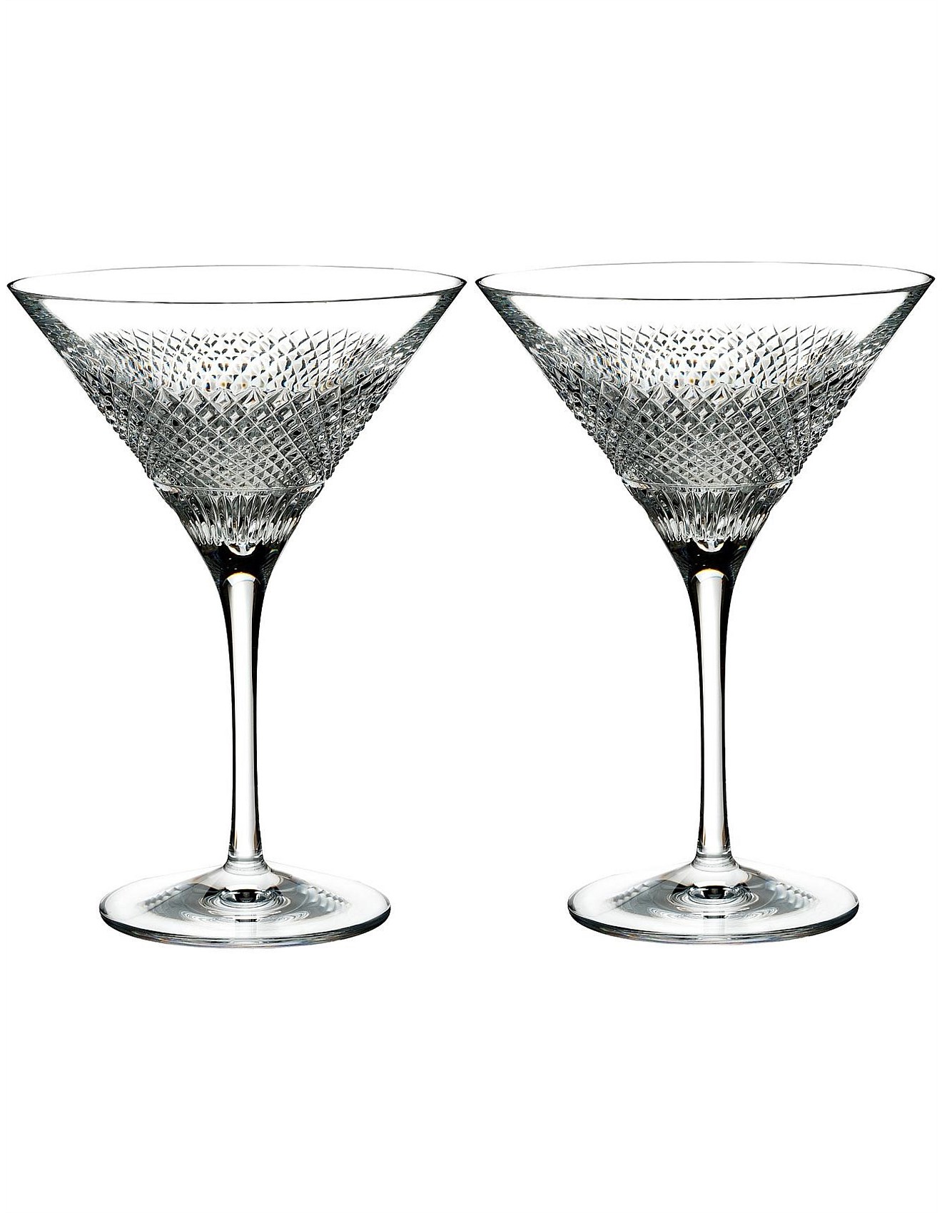 Waterford Crystal Waterford Diamond Line Martini Pair | David Jones