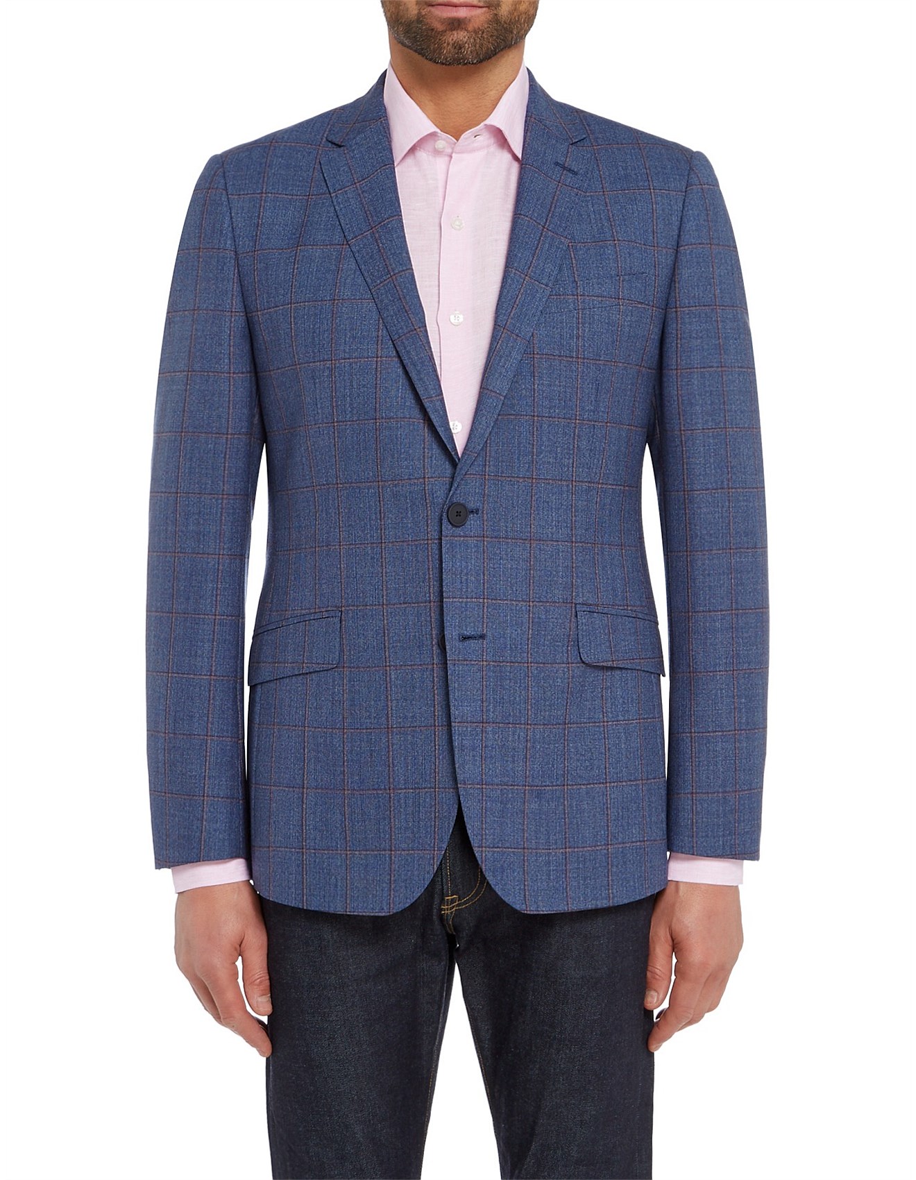 Richard James Mayfair Windowpane Wool Jacket | David Jones