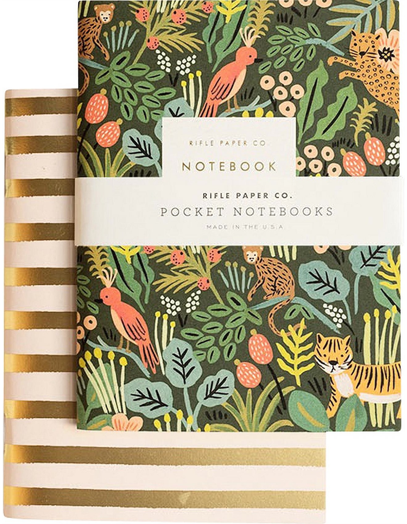 Rifle Paper Co. Pack Of 2 Notebooks -Plain -Pocket -Jungle | David Jones