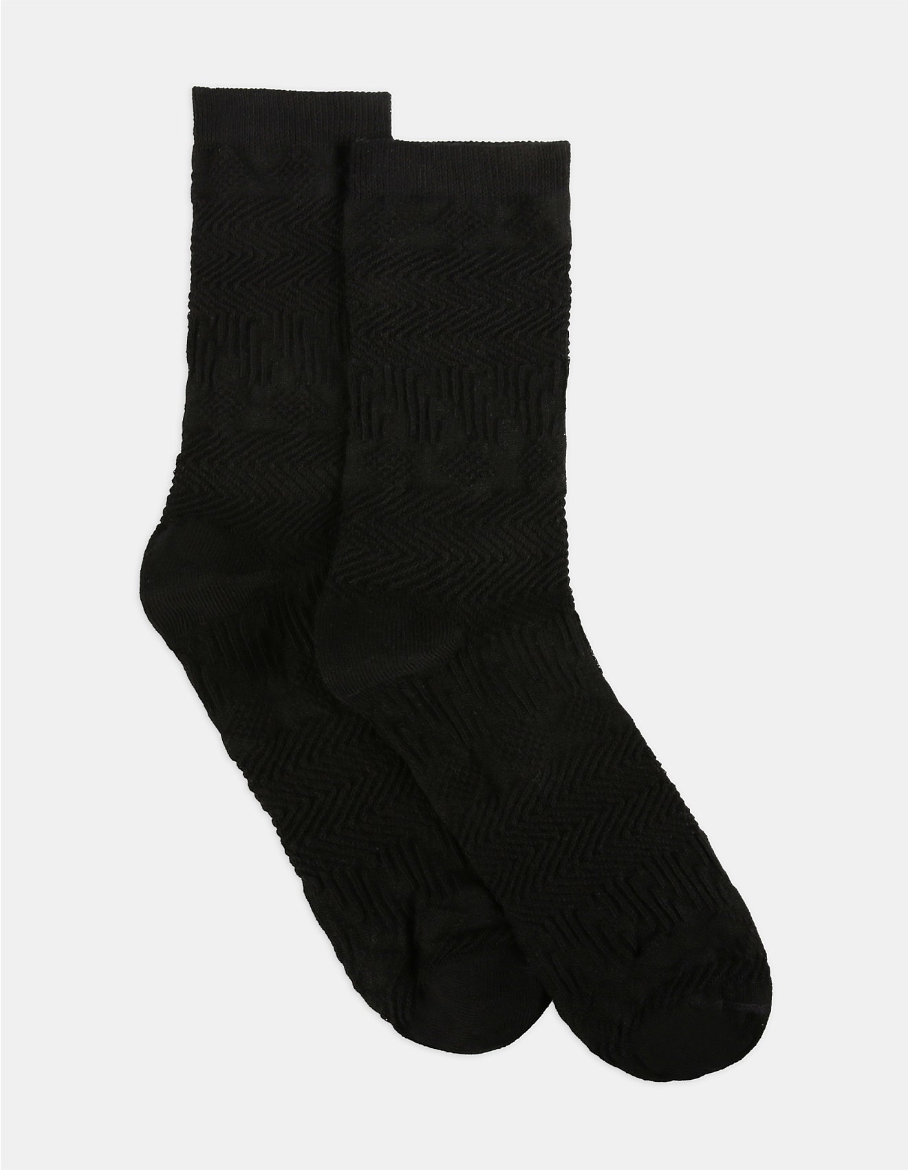 Levante Luca Geo Jacquard Cotton Crew Cut Sock | David Jones