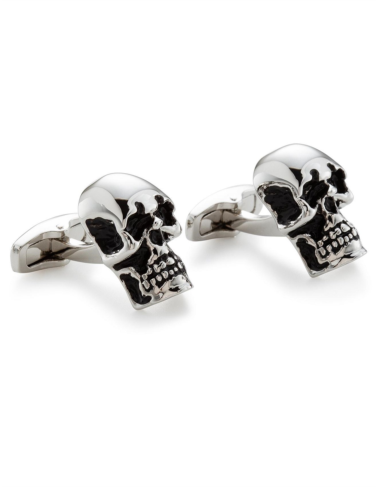 Alta Linea Antique Rhodium Skull Cufflinks | David Jones