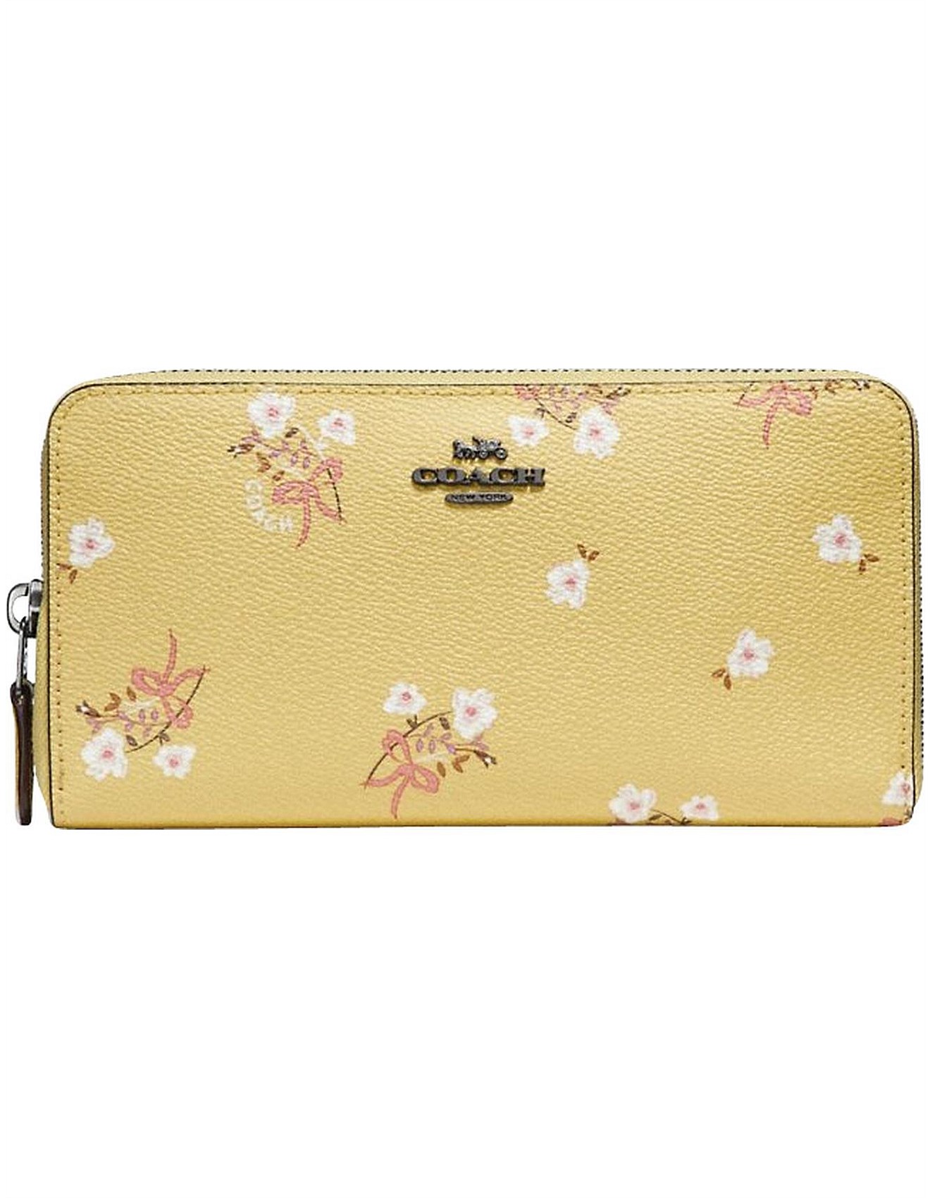 Coach Accordion Zip Wallet With Floral Bow Print | David Jones