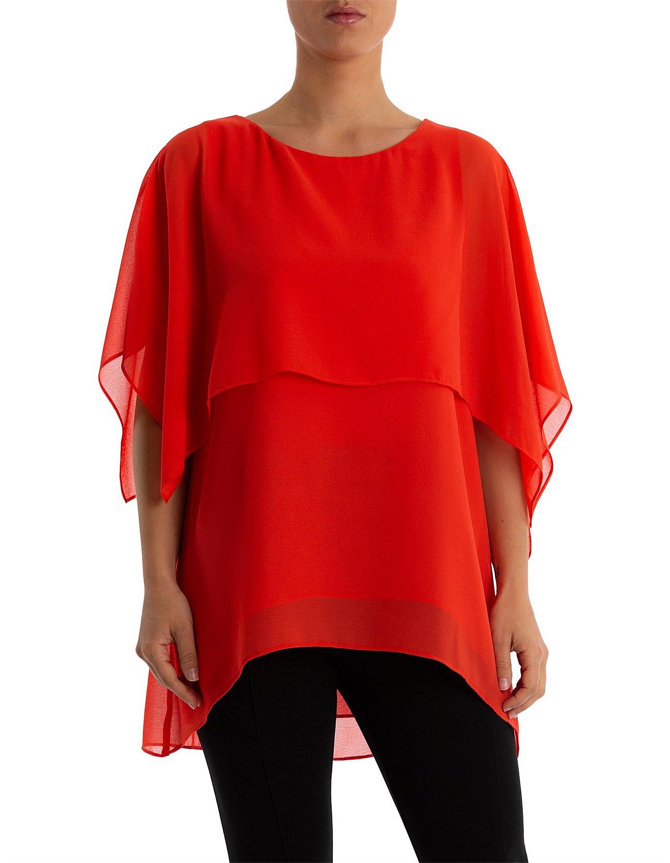 Ping Pong Layered Cape Top | David Jones