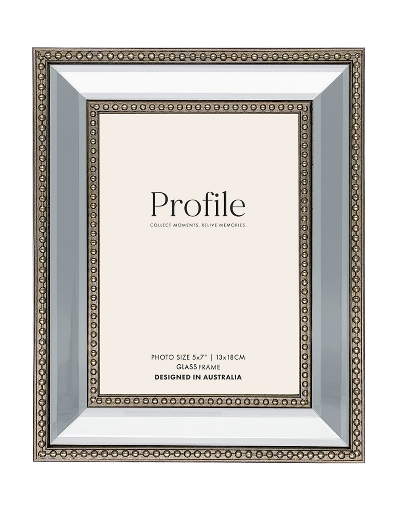 Profile Etoile Champagne 5x7 Mirror Photo Frame | David Jones