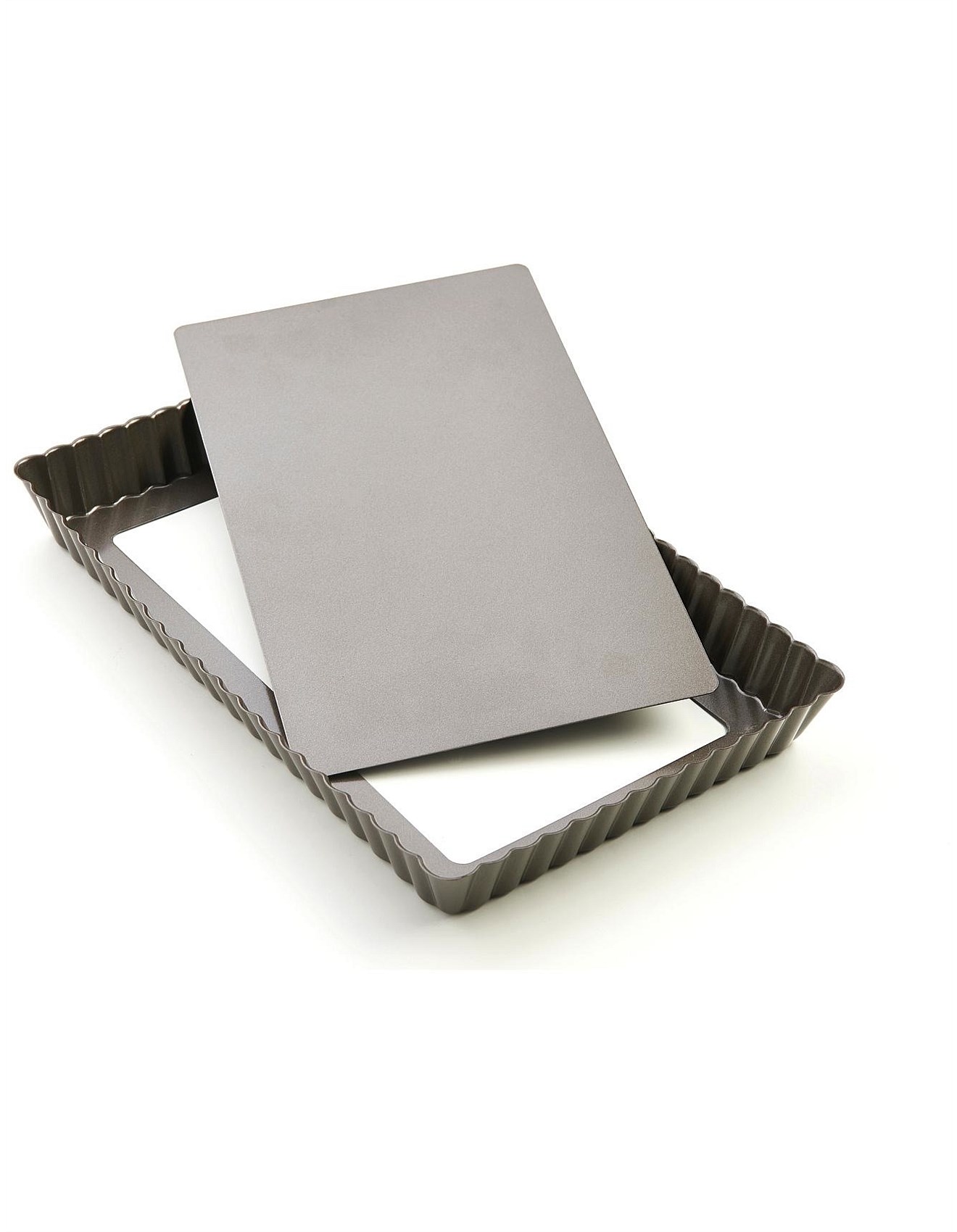 Pyrex Platinum Loose Base Tart Tin Rectangular 28.5cm X 18cm | David Jones
