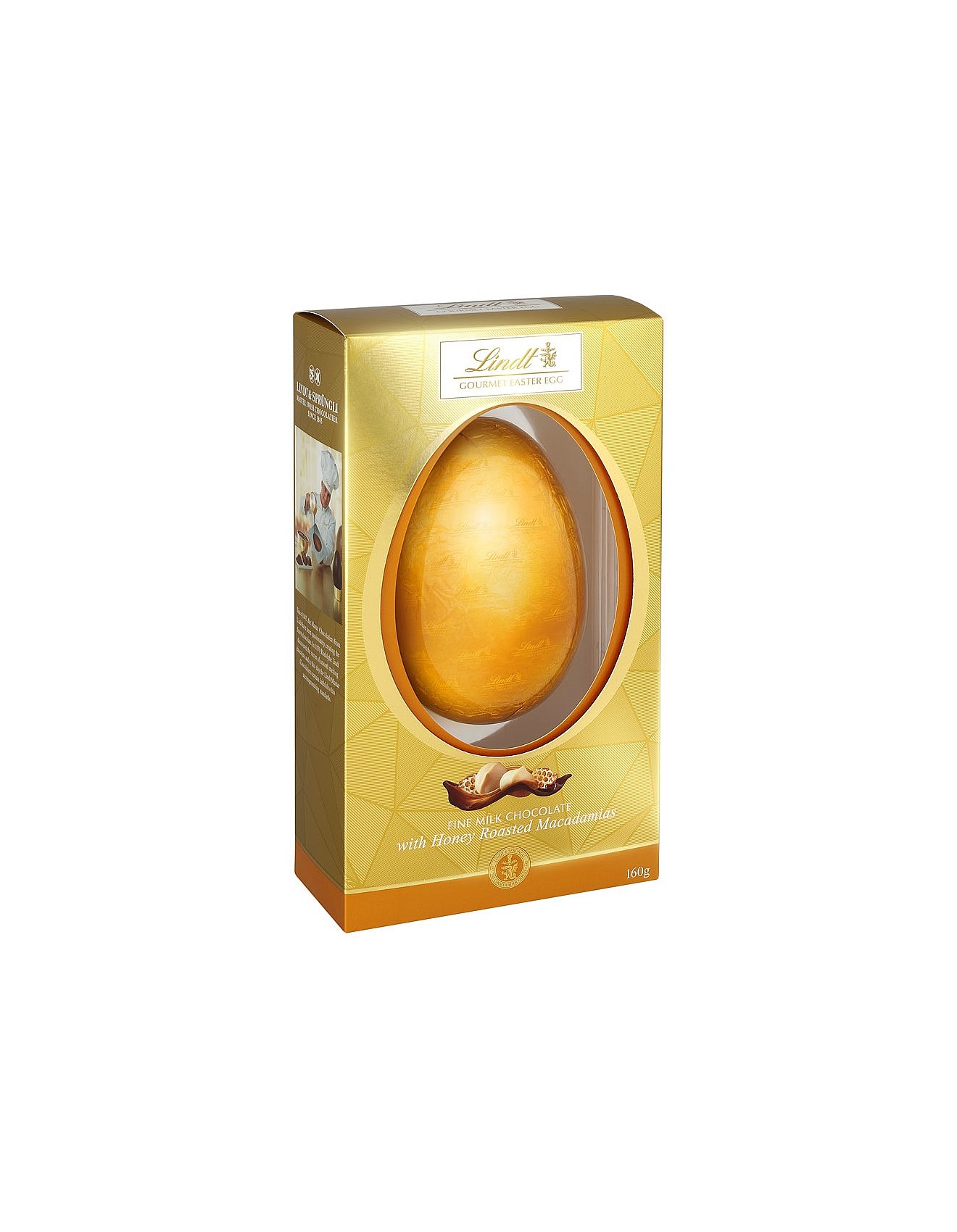 Lindt Honey Roasted Macadamia Milk Egg 160g | David Jones