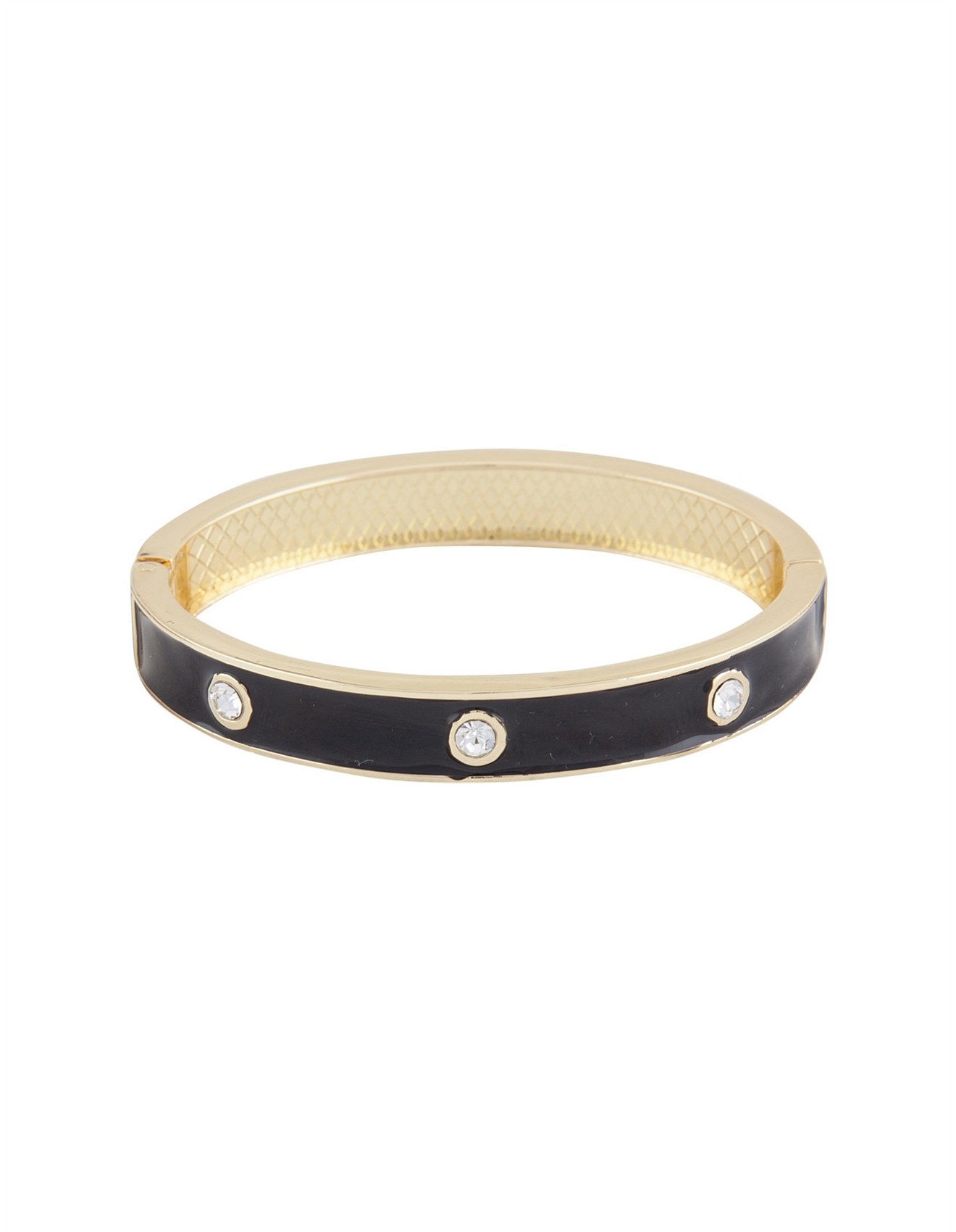 David Lawrence Enamel & Stone Hinge Bangle | David Jones
