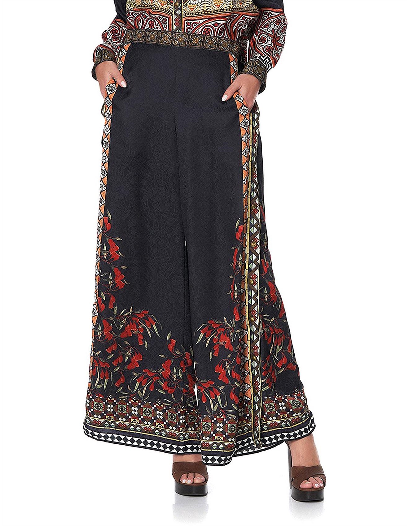 Camilla Side Button Up Pant | David Jones