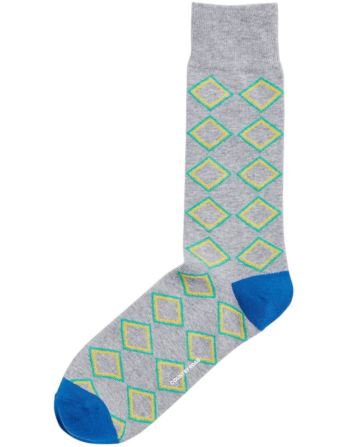 Country Road Colour Check Sock | David Jones