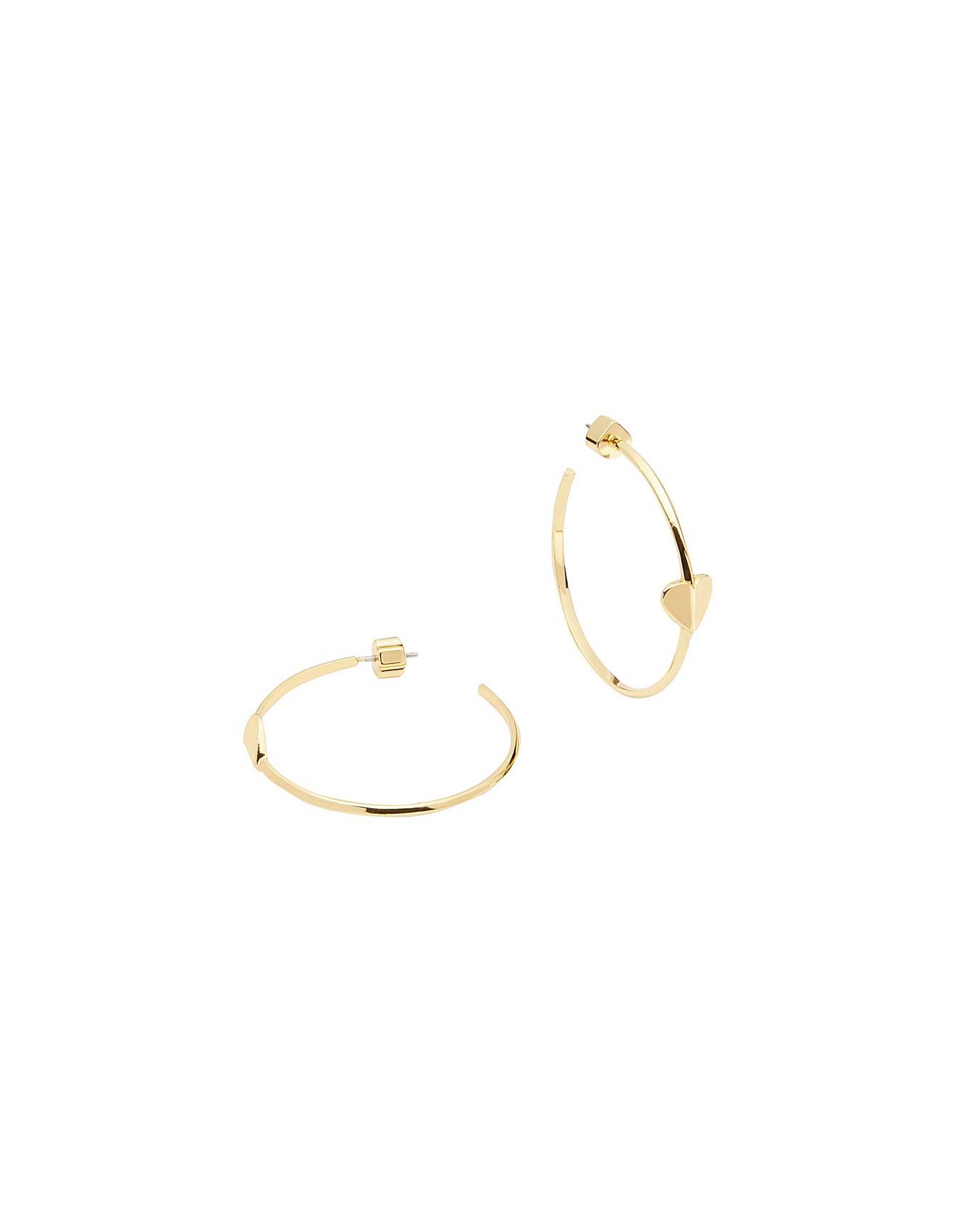 Kate Spade New York Metal Heart Hoops | David Jones