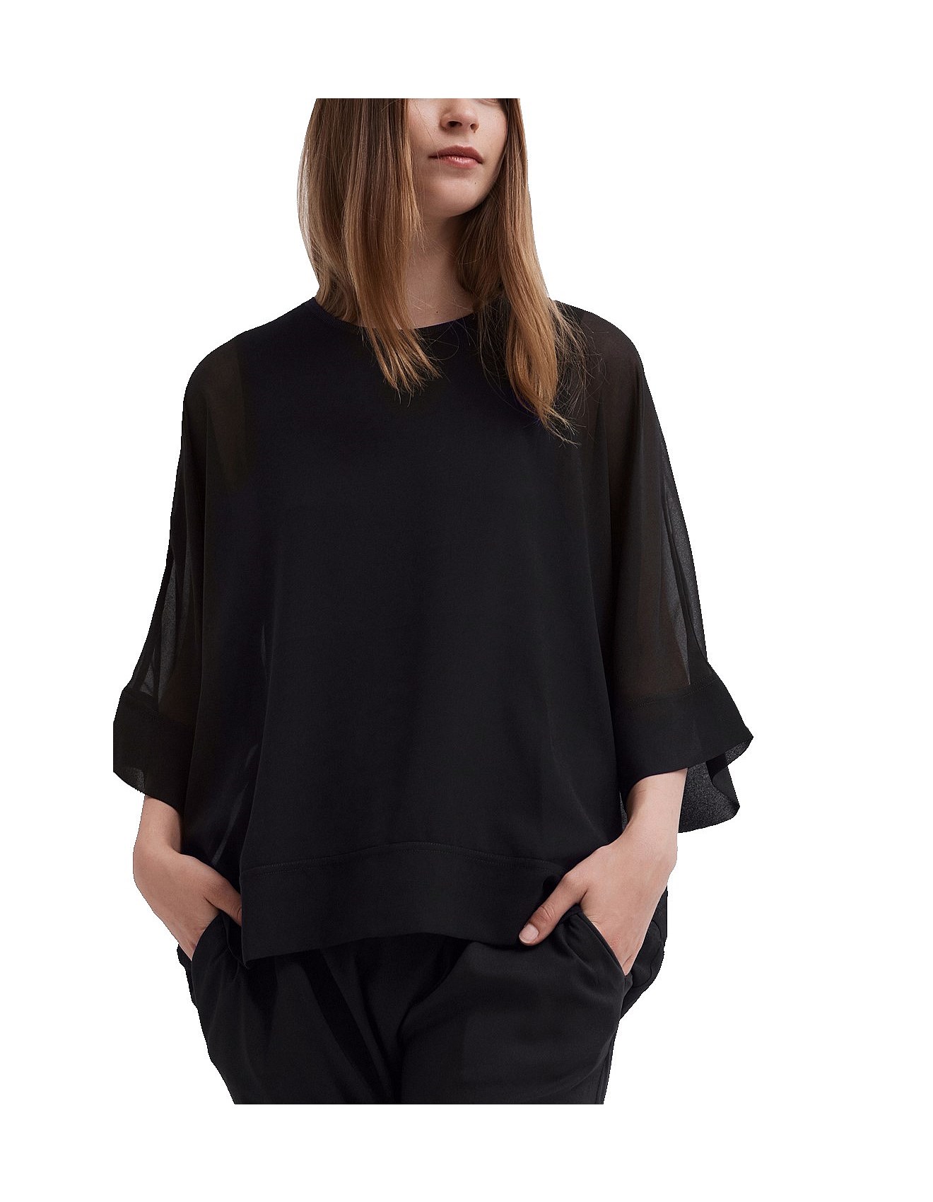 Witchery Woven Splice Overlay Top | David Jones