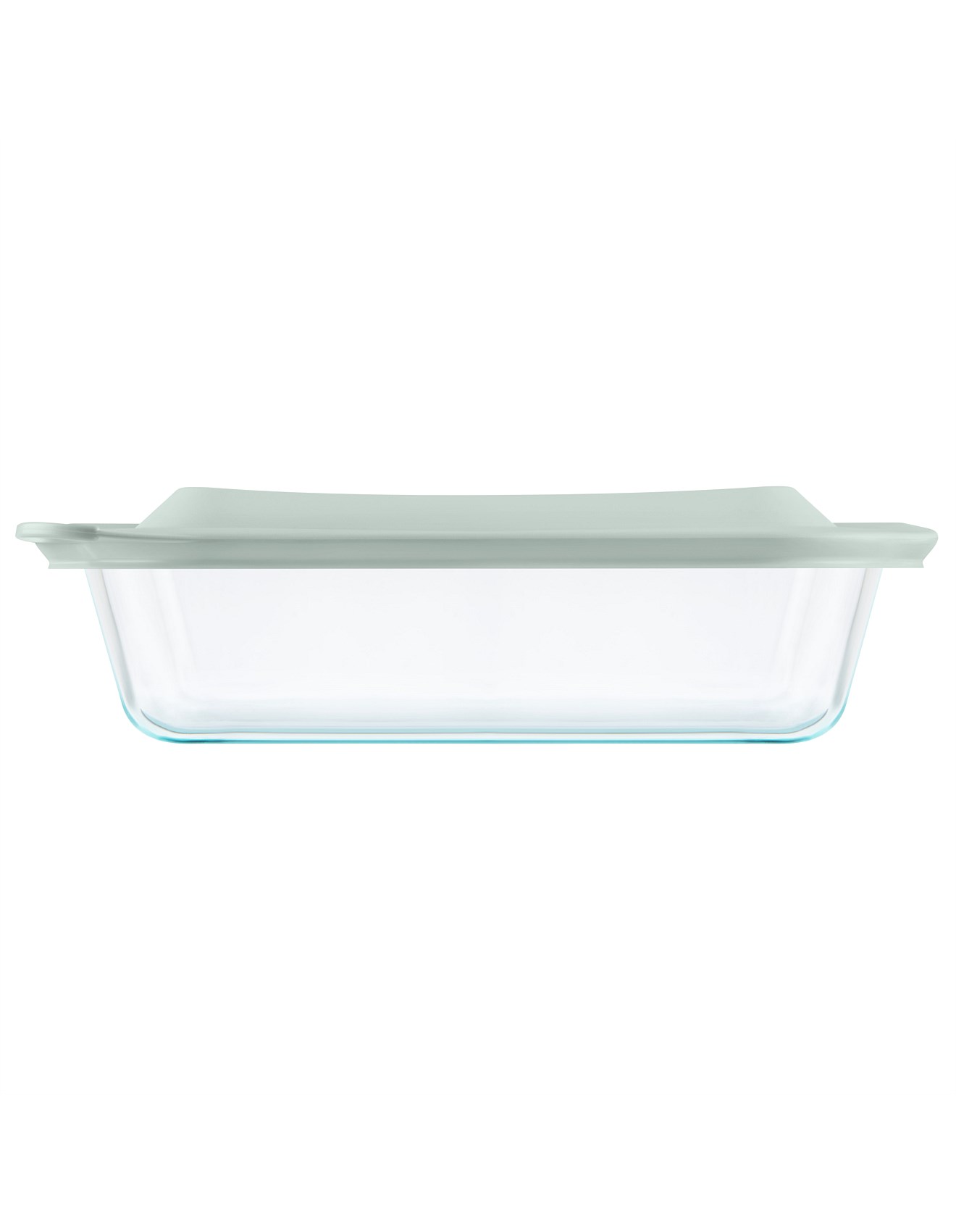 Kitchen - Deep Rectangular Dish with Sage Lid 3L