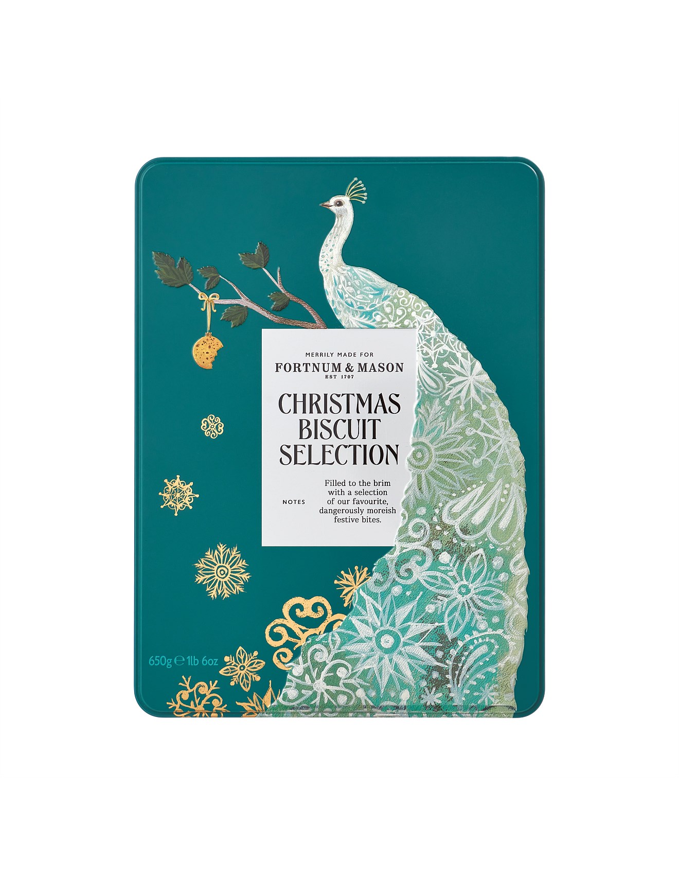 Fortnum & Mason Christmas Biscuit Selection Tin 650g | David Jones