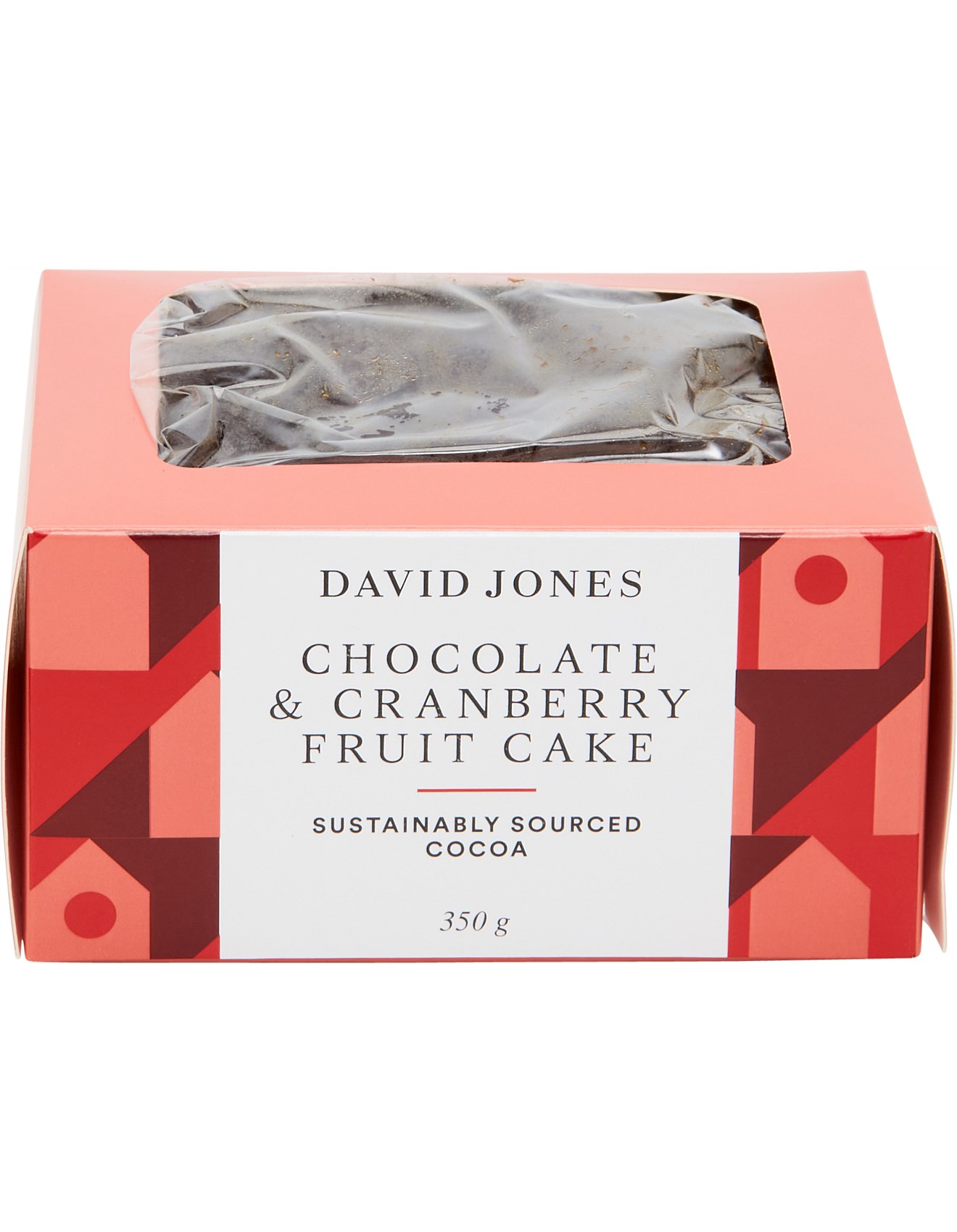 David Jones Chocolate Cranberry Fruit Cake 350g | David Jones