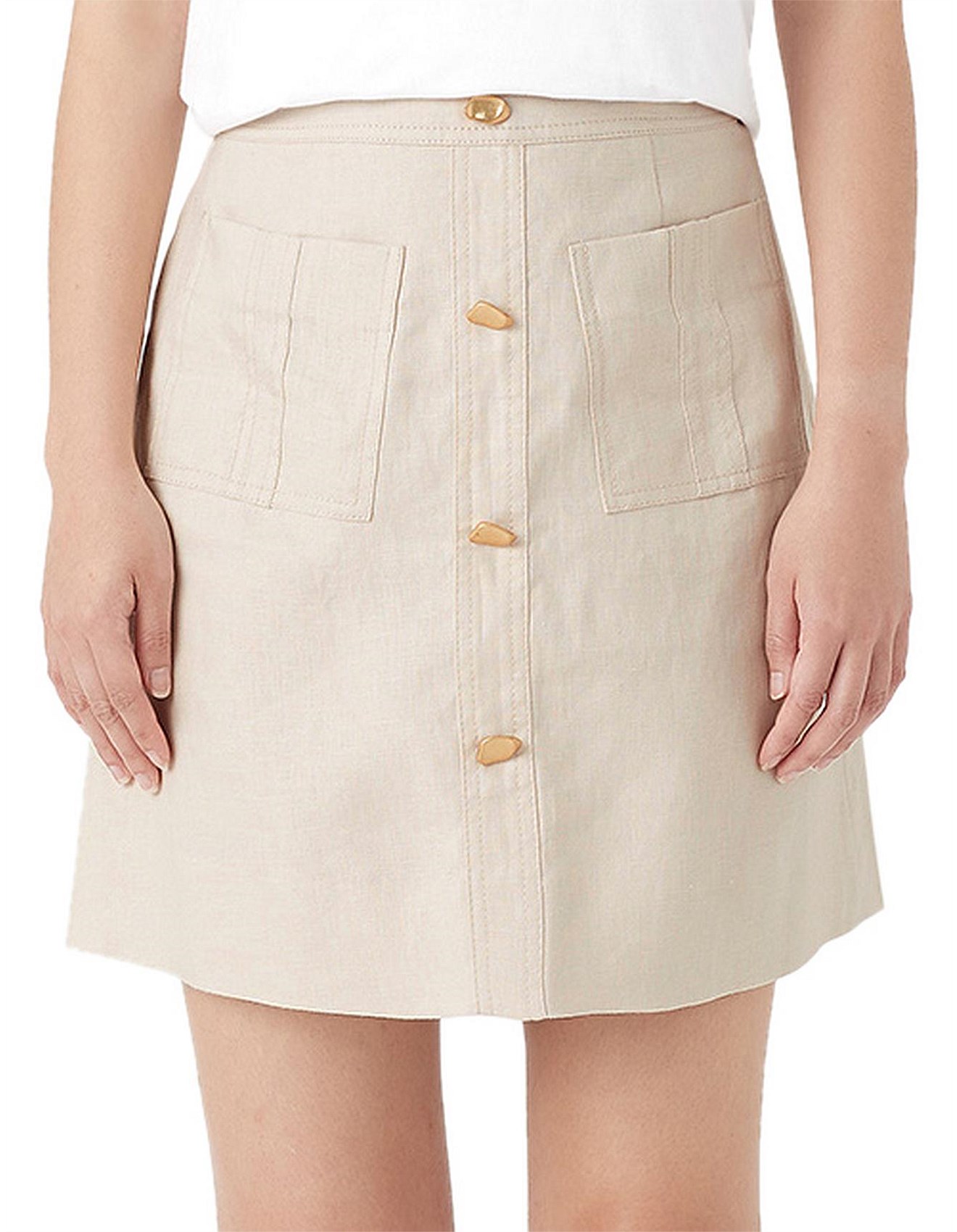 Aje Paperbark Tilberg Linen Mini | David Jones