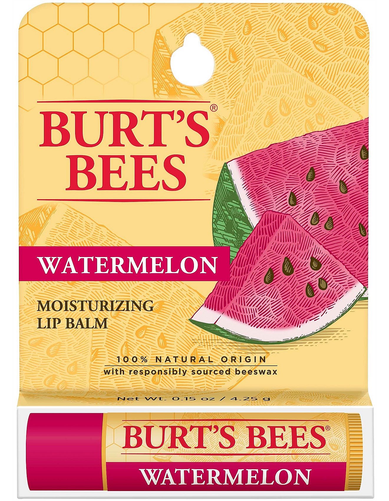 Burt's Bees Watermelon Lip Balm 4g | David Jones