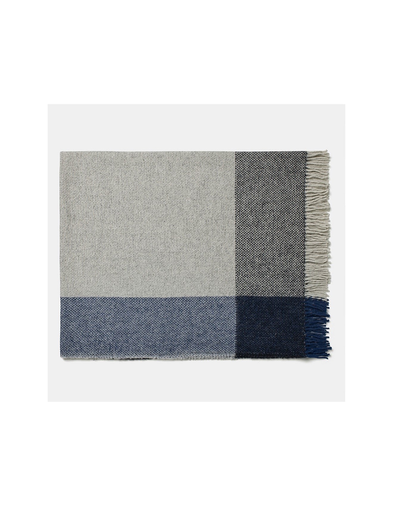 Creswick Tammy Kanat Mosaic Check Alpaca Throw Navy | David Jones