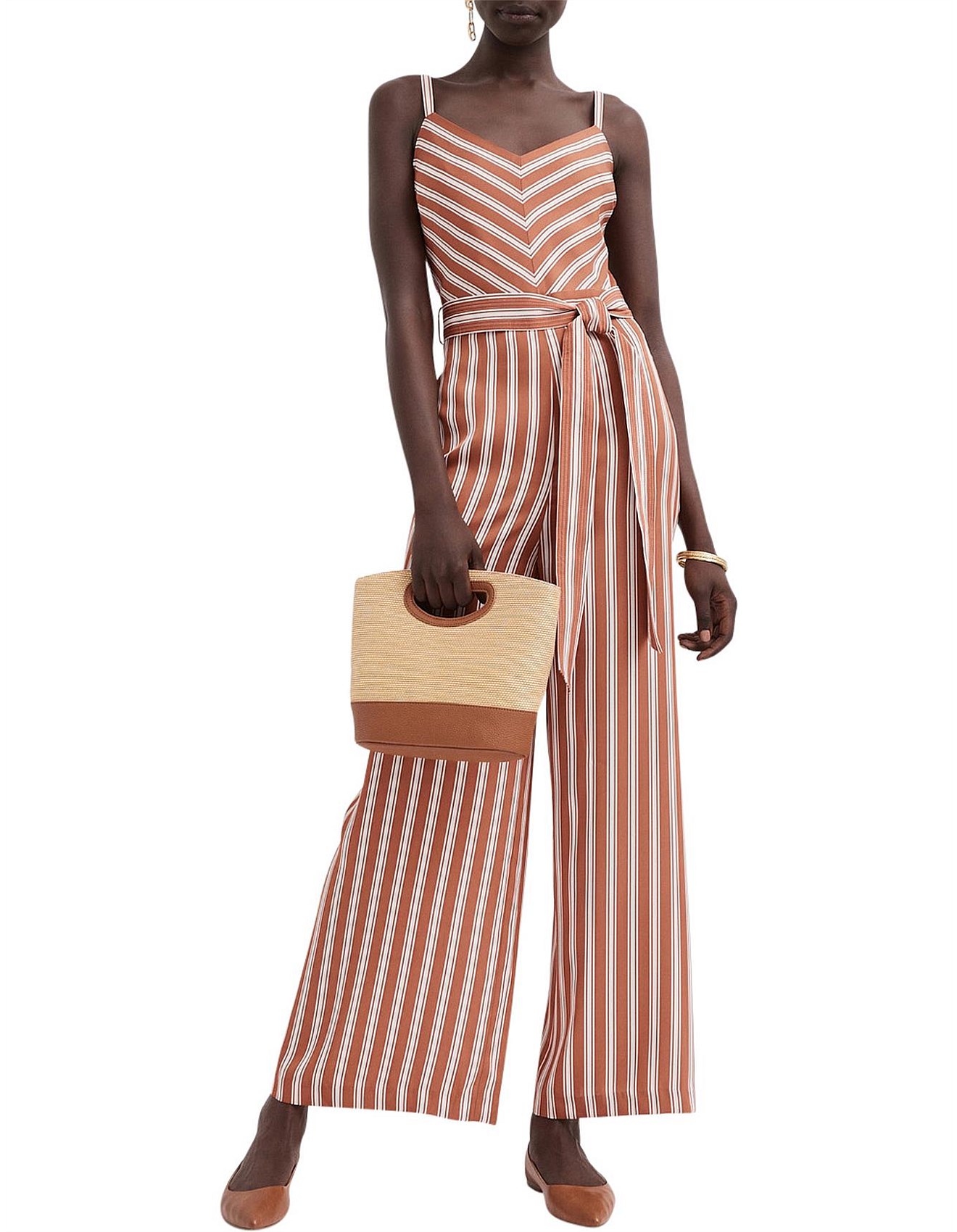 Witchery Stripe Jumpsuit | David Jones