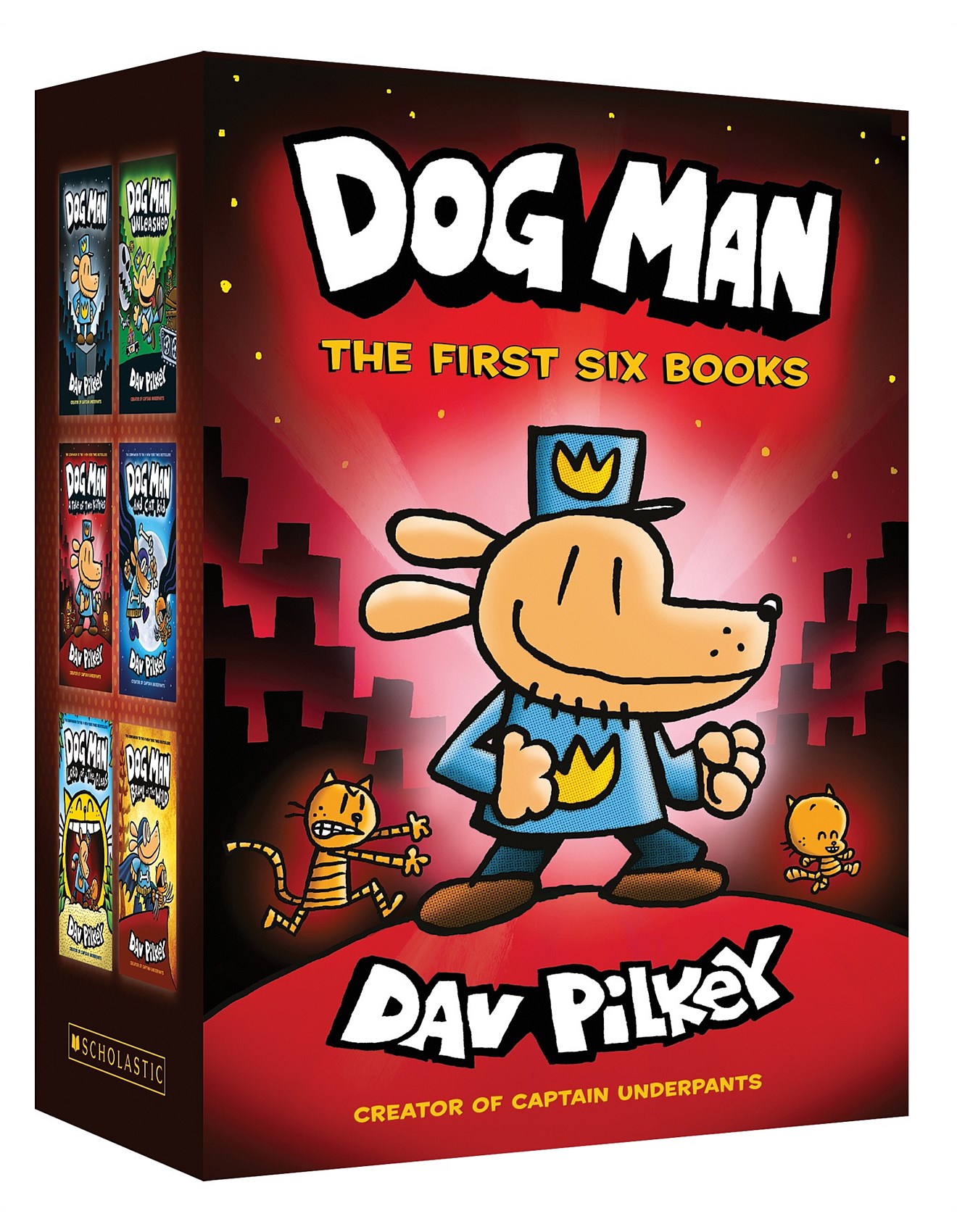 Scholastic Dog Man Boxed Set -Books 1-6 | David Jones