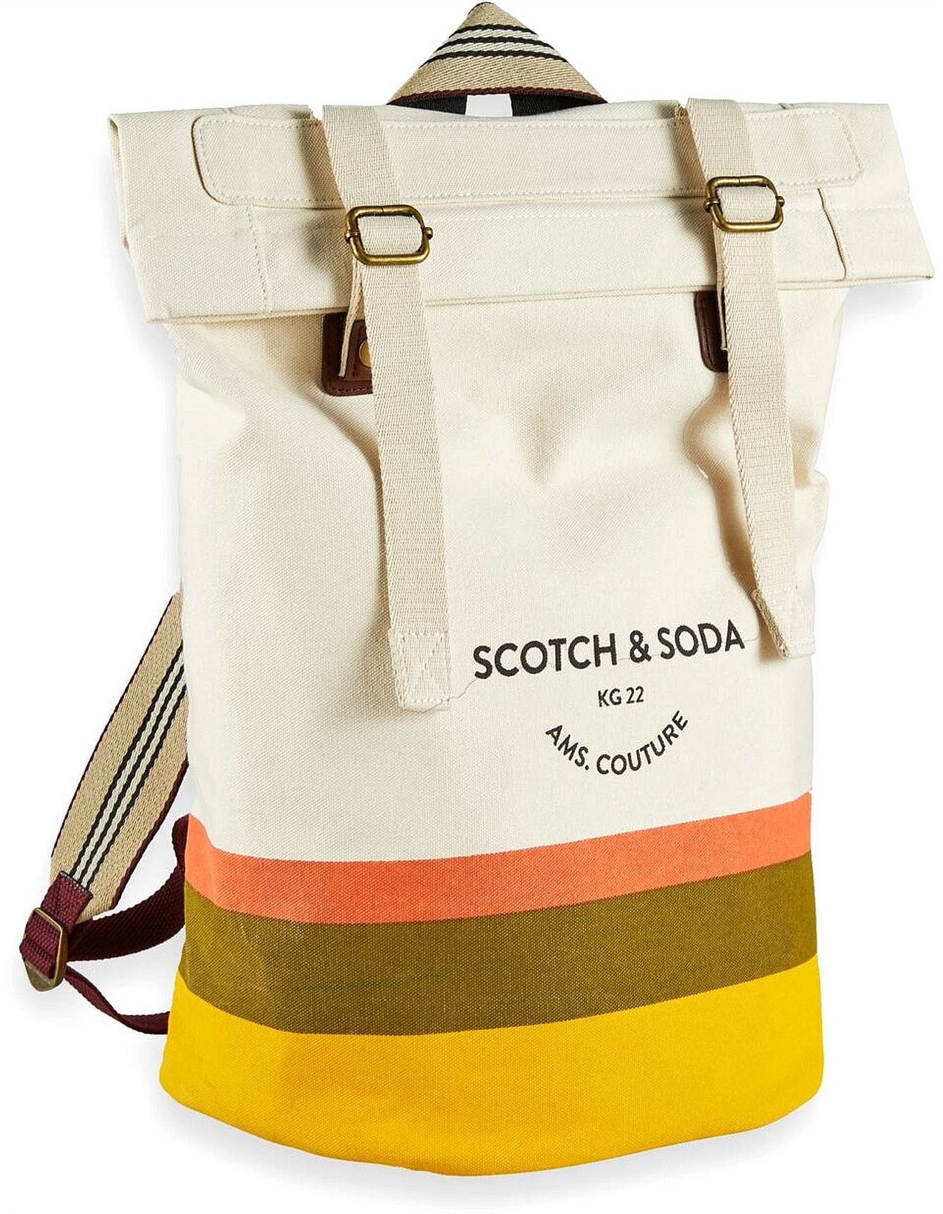 Scotch & Soda Canvas Backpack With Placement Print | David Jones