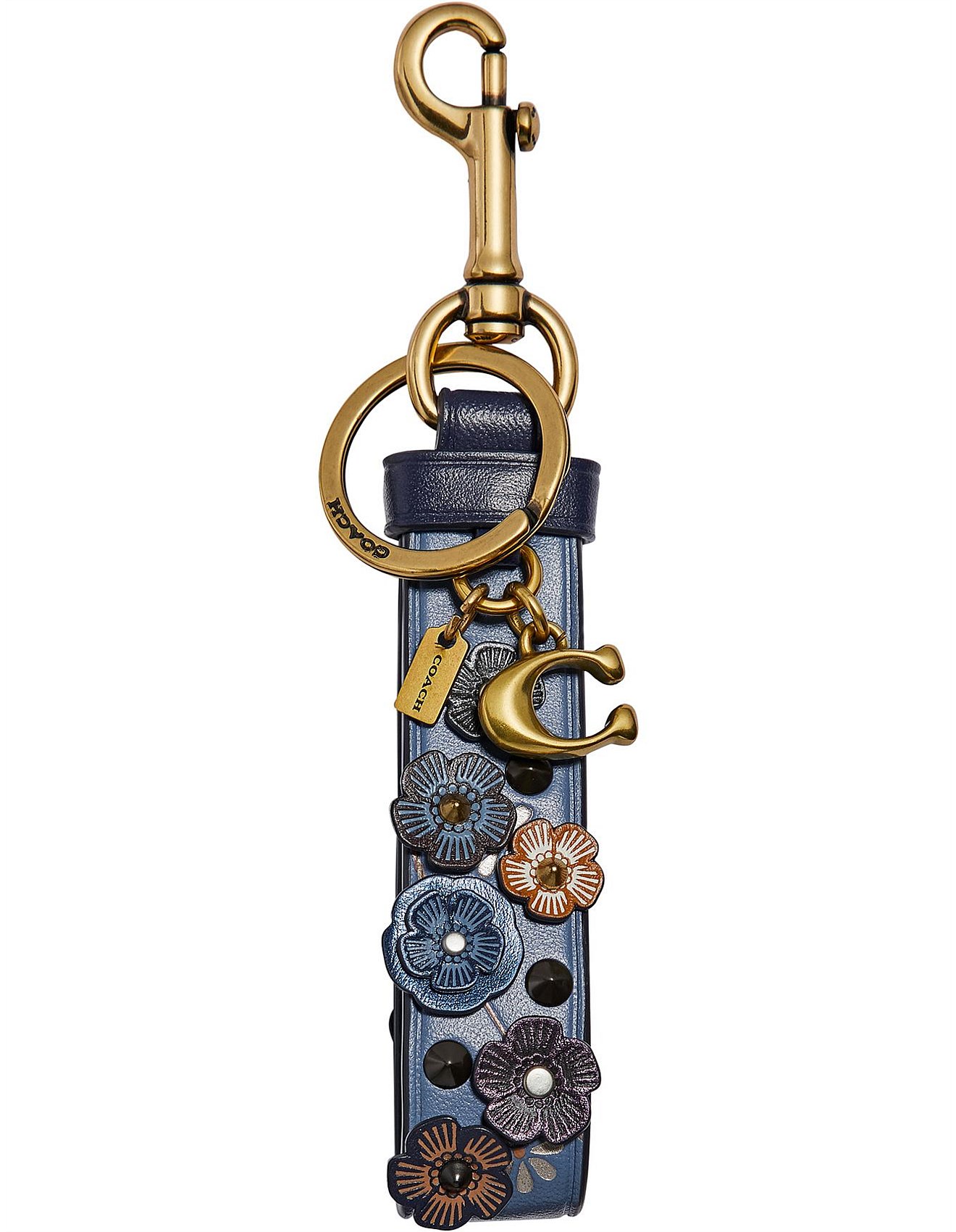 Coach Loop Bag Charm With Tea Rose Applique | David Jones