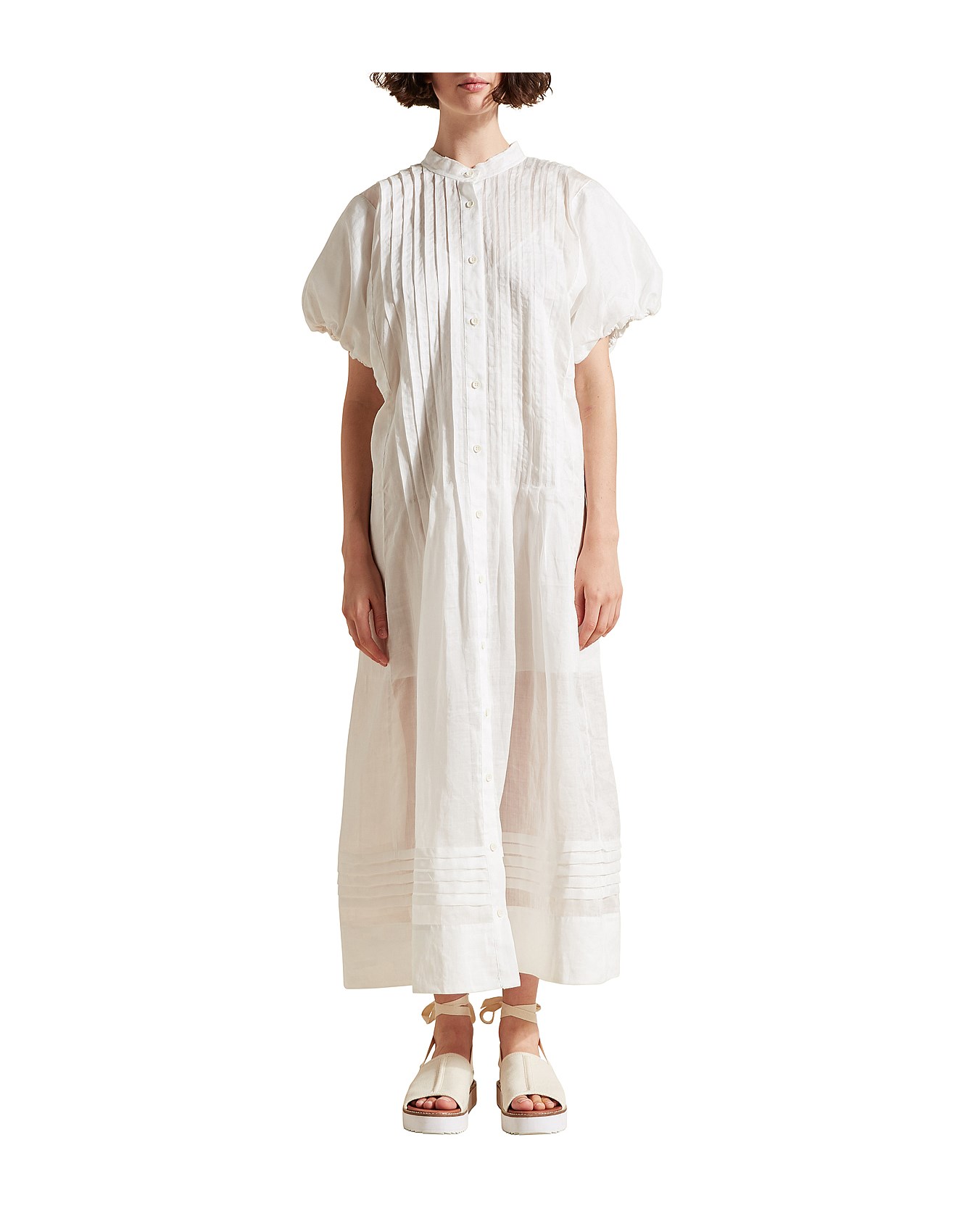 Lee Mathews Maddy Tucked Shirt Dress | David Jones