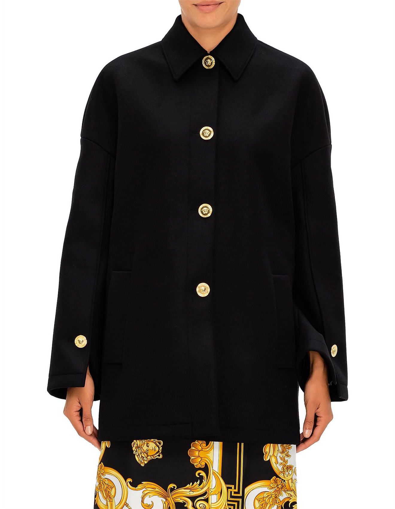 Versace Cape Coat | David Jones