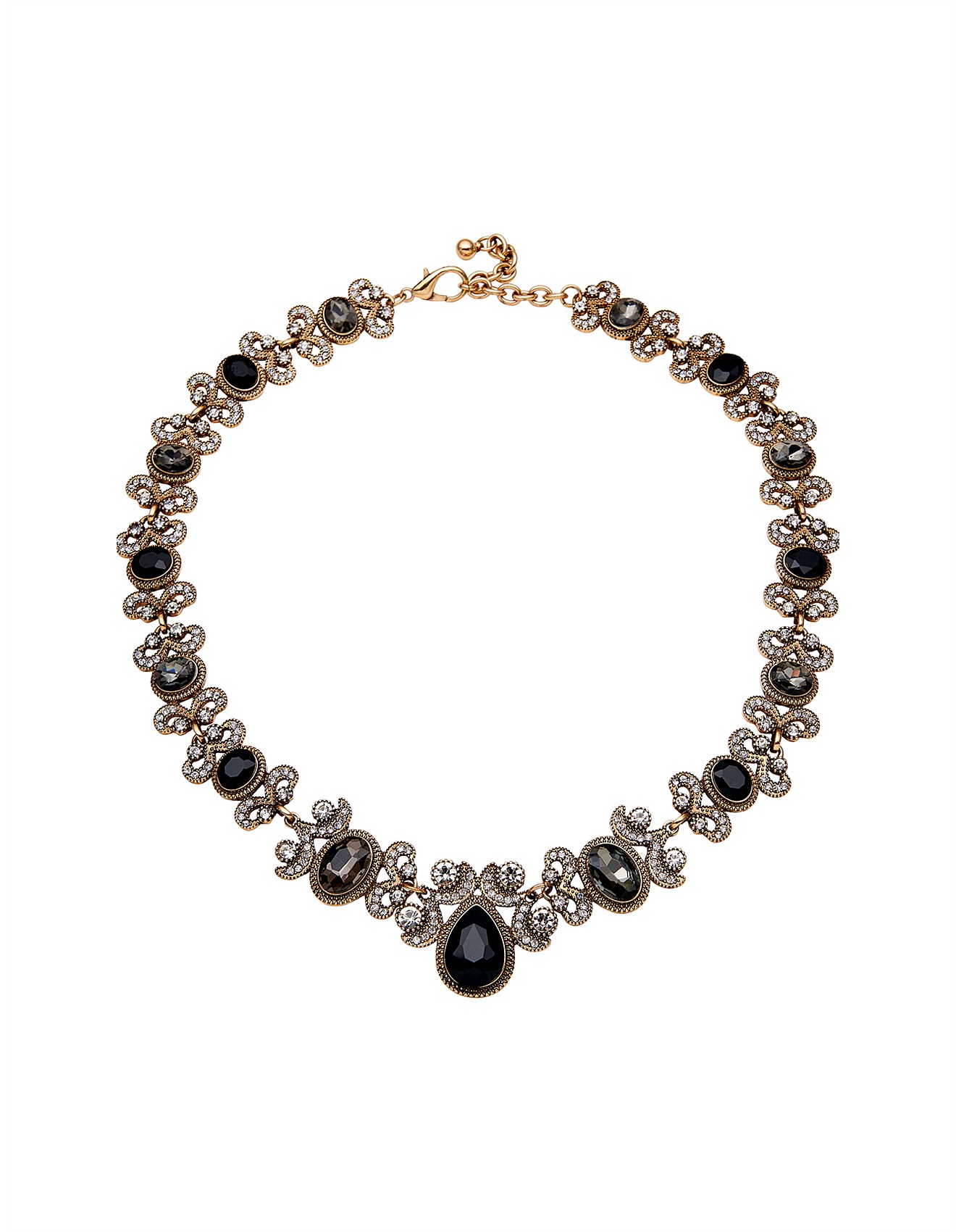 Amelie Vintage Gem Collar Necklace | David Jones