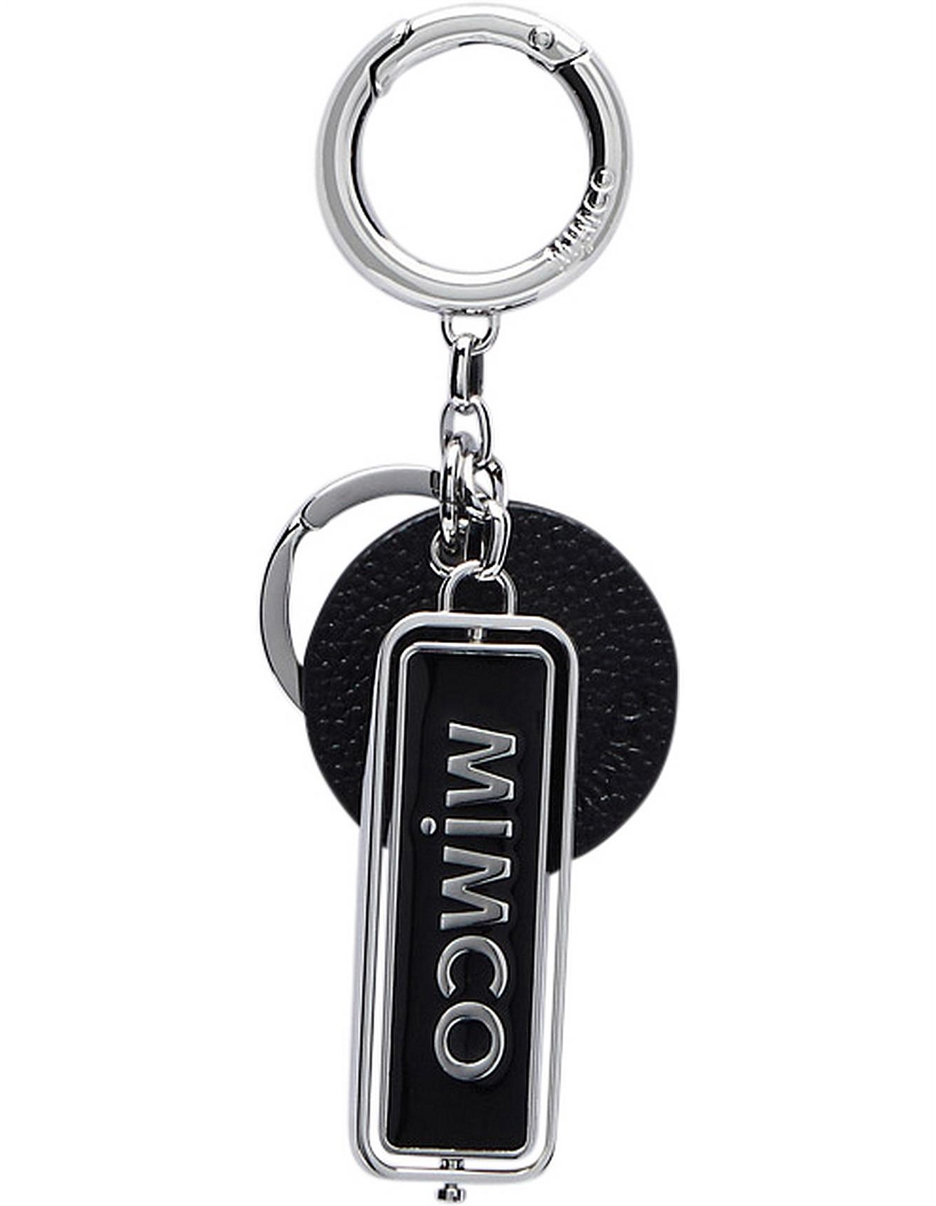 Mimco D-vine Black Gunmetal Keyring | David Jones